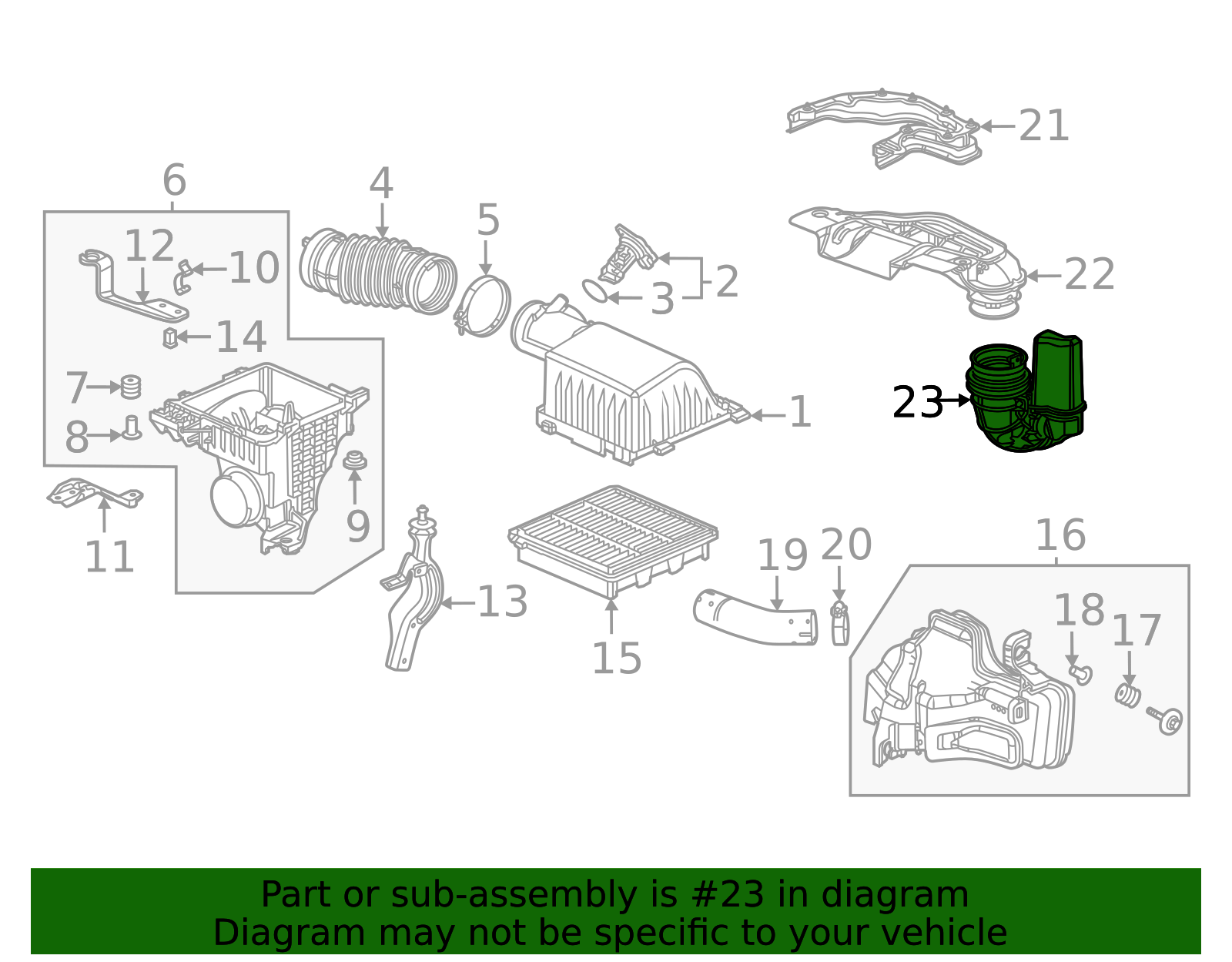 17256-64A-A00 - 2022-2024 Honda Civic - Intake Tube | Honda Parts Cheap