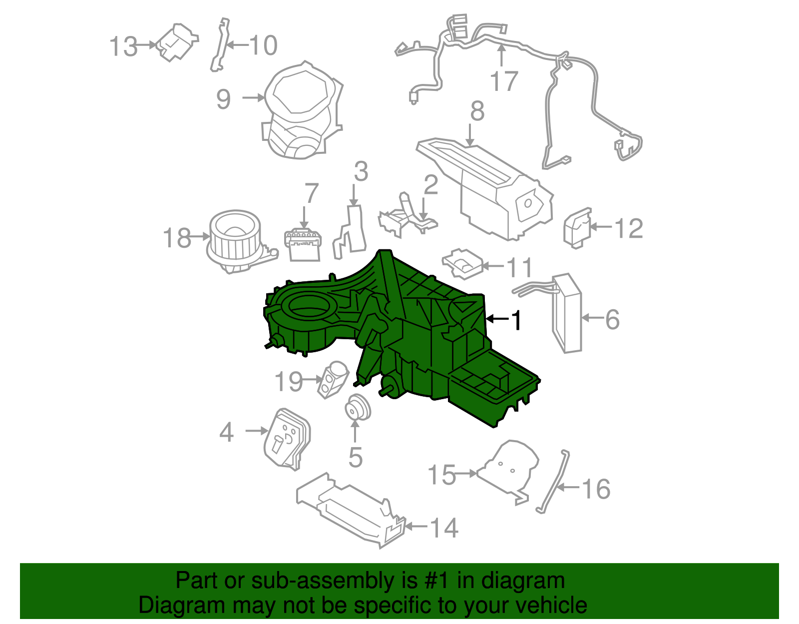 Genuine OEM Ford Part - Motorcraft™ HVAC Unit Case Assembly YK-310 ...