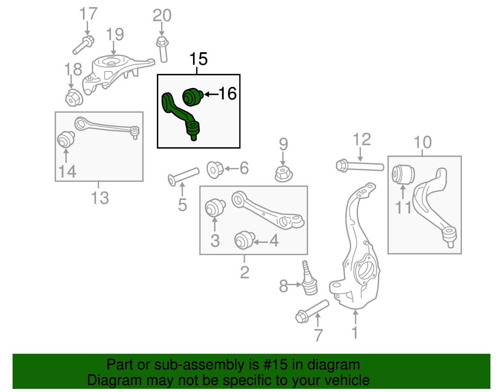8K0-407-509-N - Rear Upper Control Arm 2008-2017 Audi | Audi OEM Parts Guy