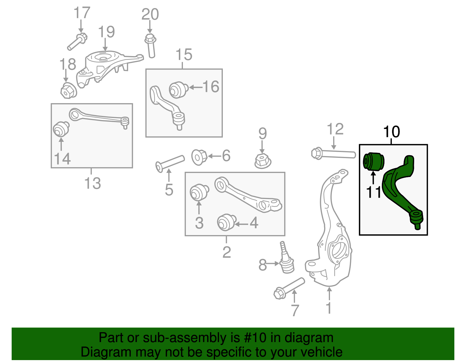 8K0-407-694-AF - Rear Lower Control Arm 2010-2012 Audi | Audi OEM Parts Guy
