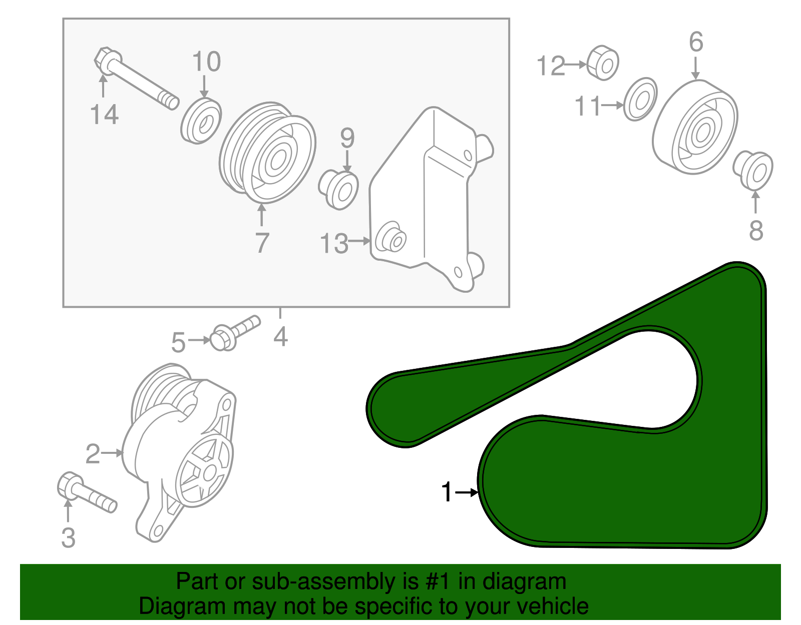 2011-2014 Mazda 2 Serpentine Belt ZJ38-15-909C | OEM Parts Online
