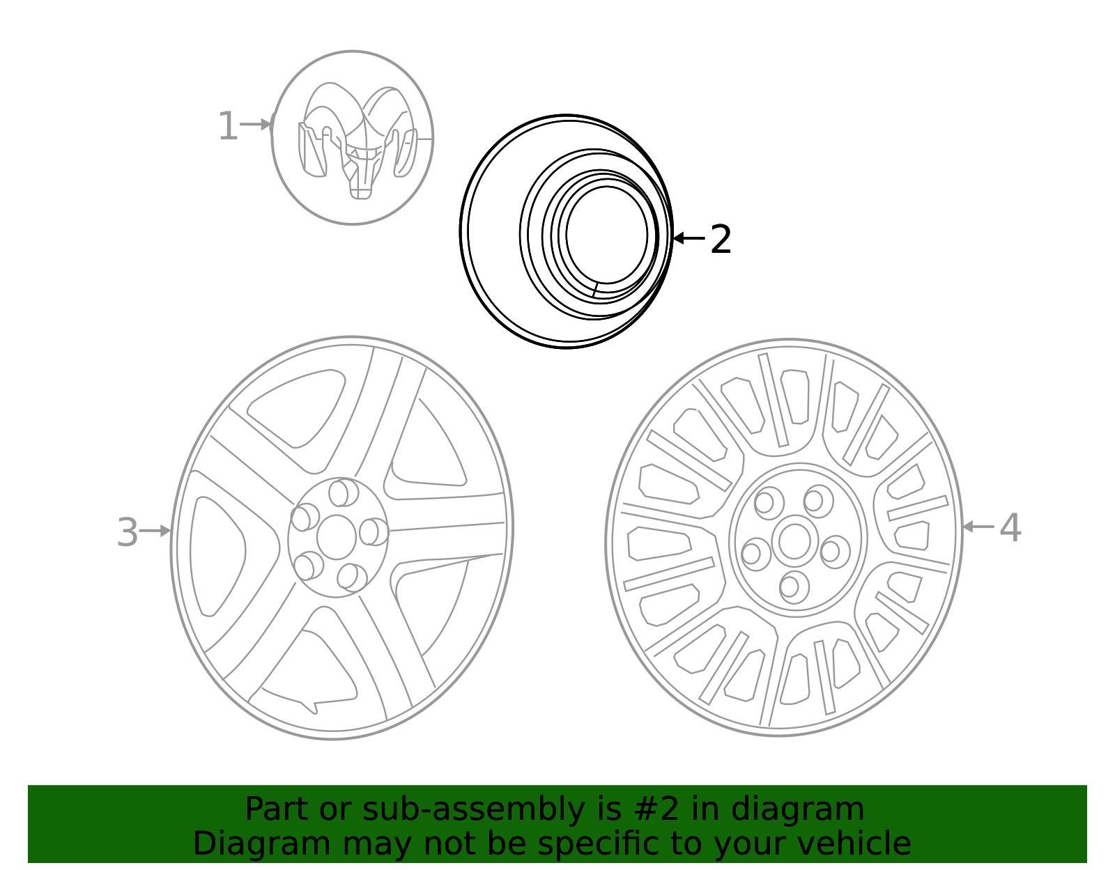 2008-2023 Mopar Wheel Center Cap 04895432AA | Mopar Parts Canada