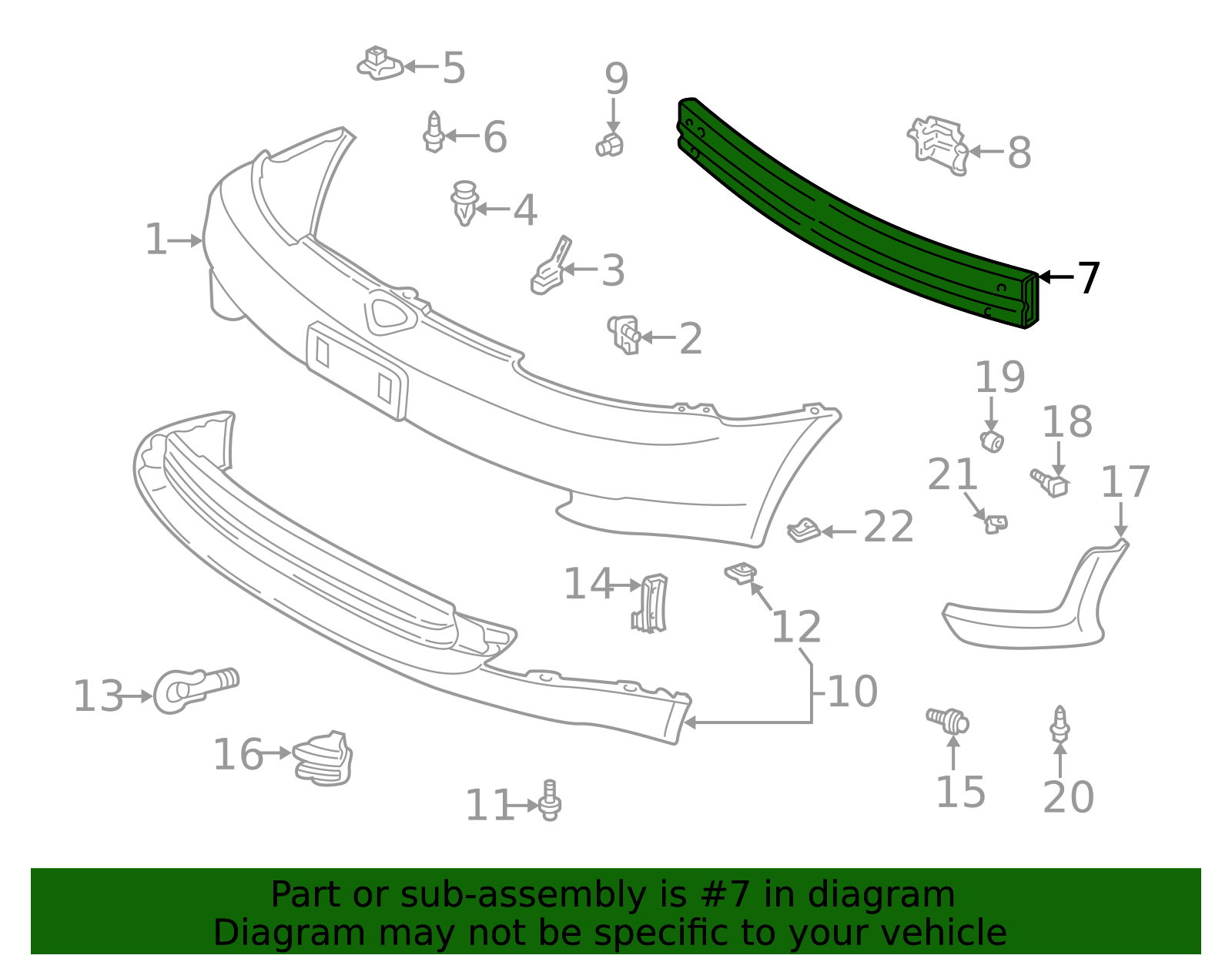 52131-52130 - Reinforced Beam - 2000-2005 Toyota Echo | Toyota Parts ...