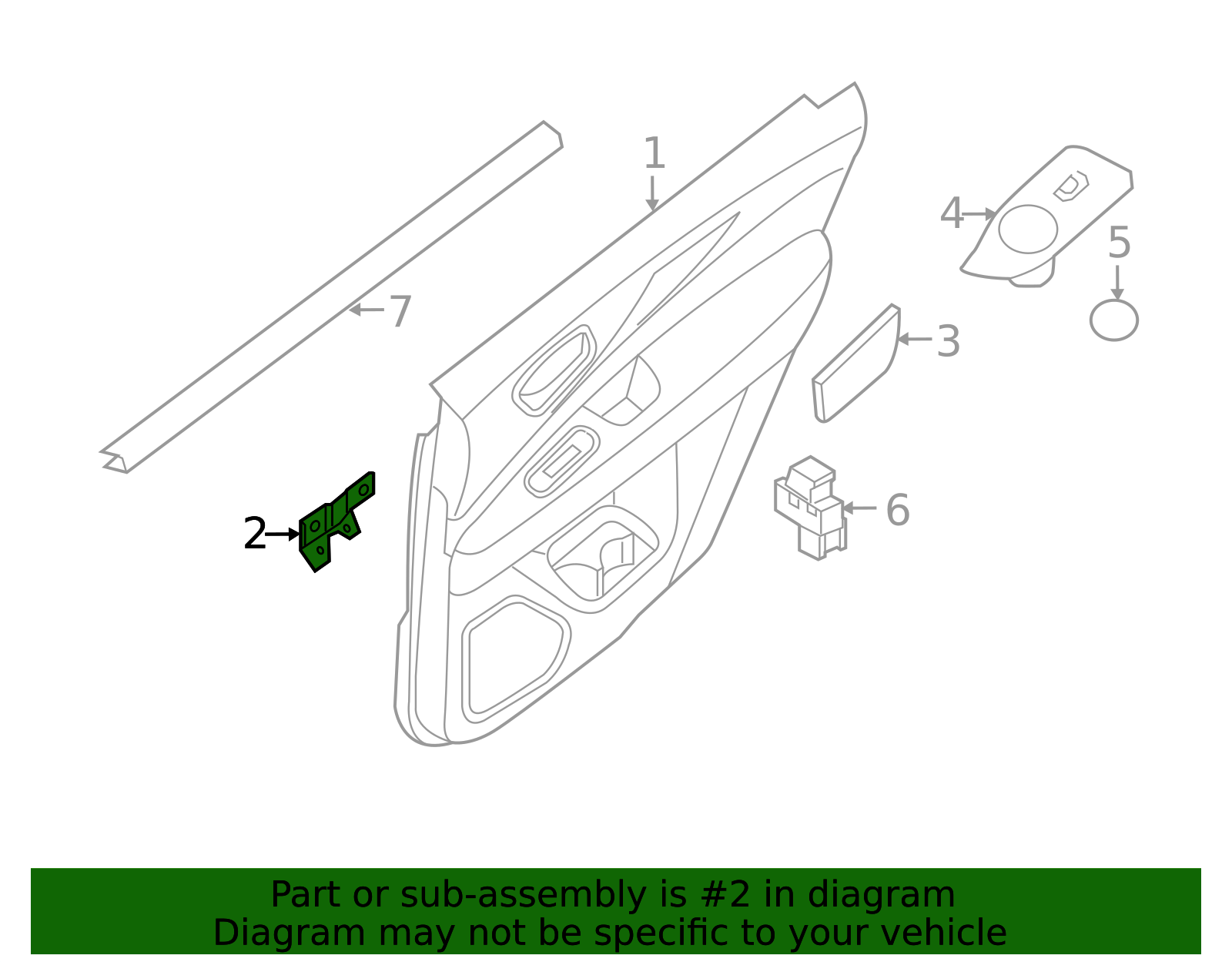 2013-2020 Nissan Pathfinder Door Trim Panel Bracket - Driver's Side (LH ...