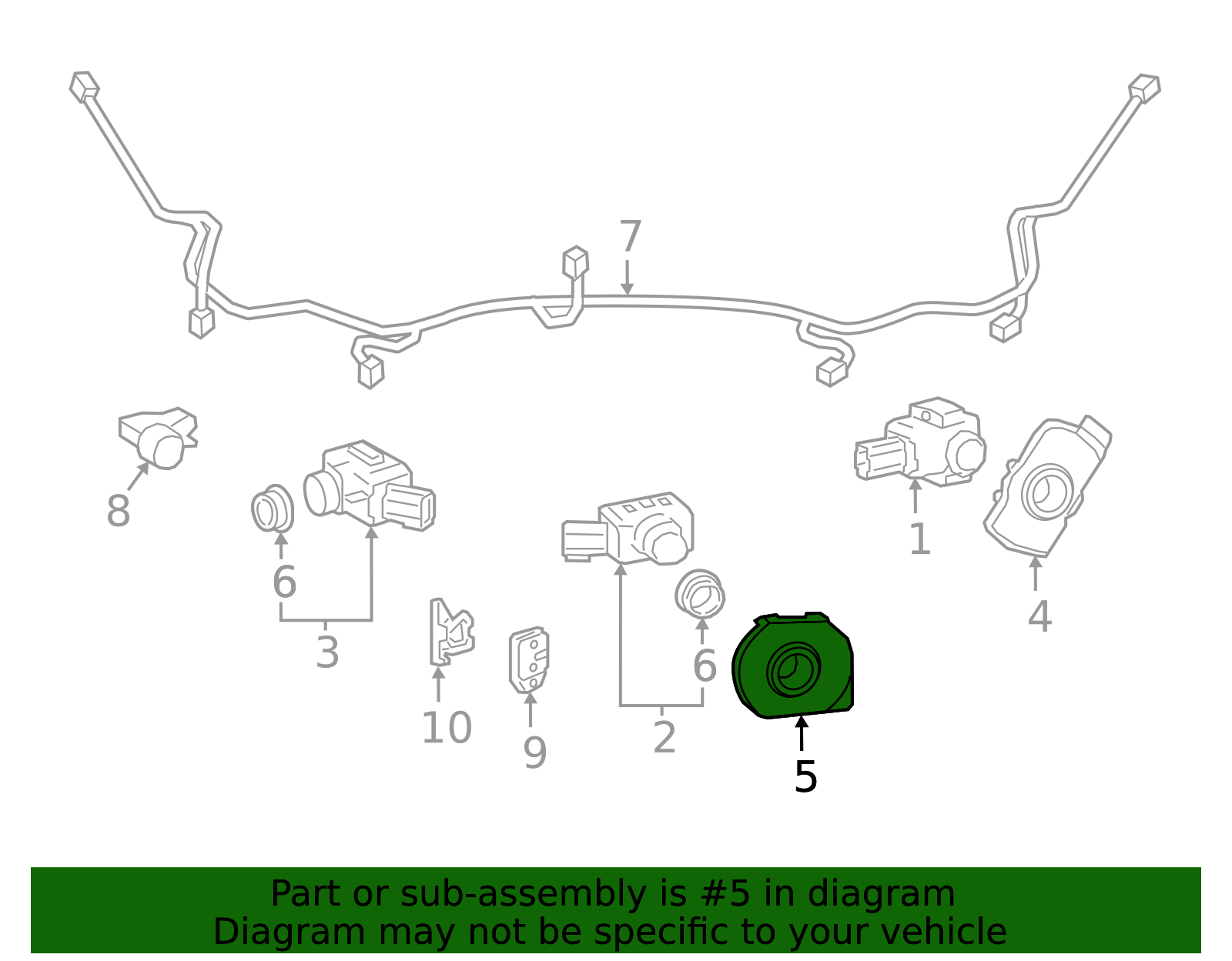 2016-2022 Toyota Park Sensor Retainer 89348-12070-H1 | Lithia Toyota Parts