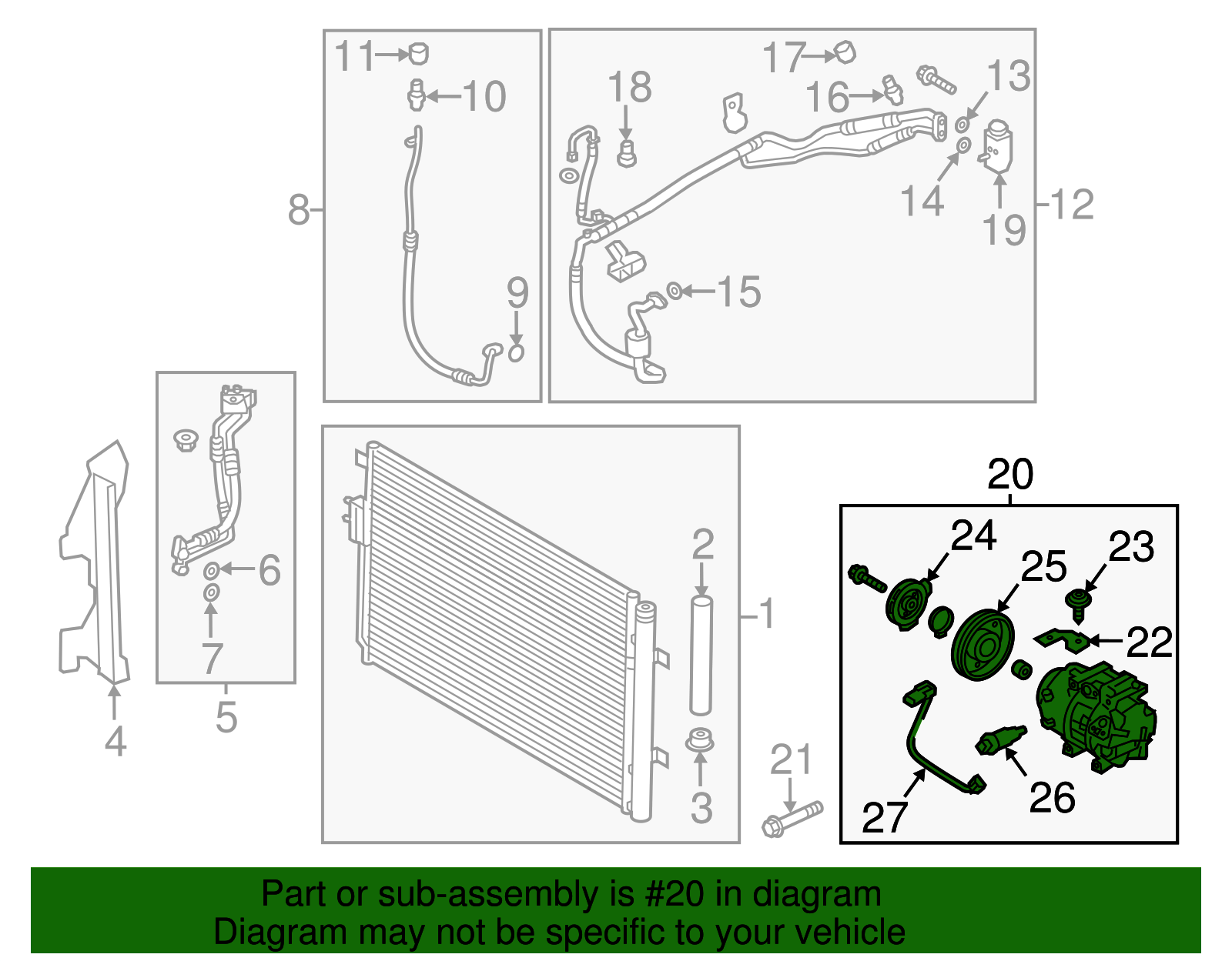 2013-2019 Hyundai Compressor 97701-1U650 | OEM Parts Online