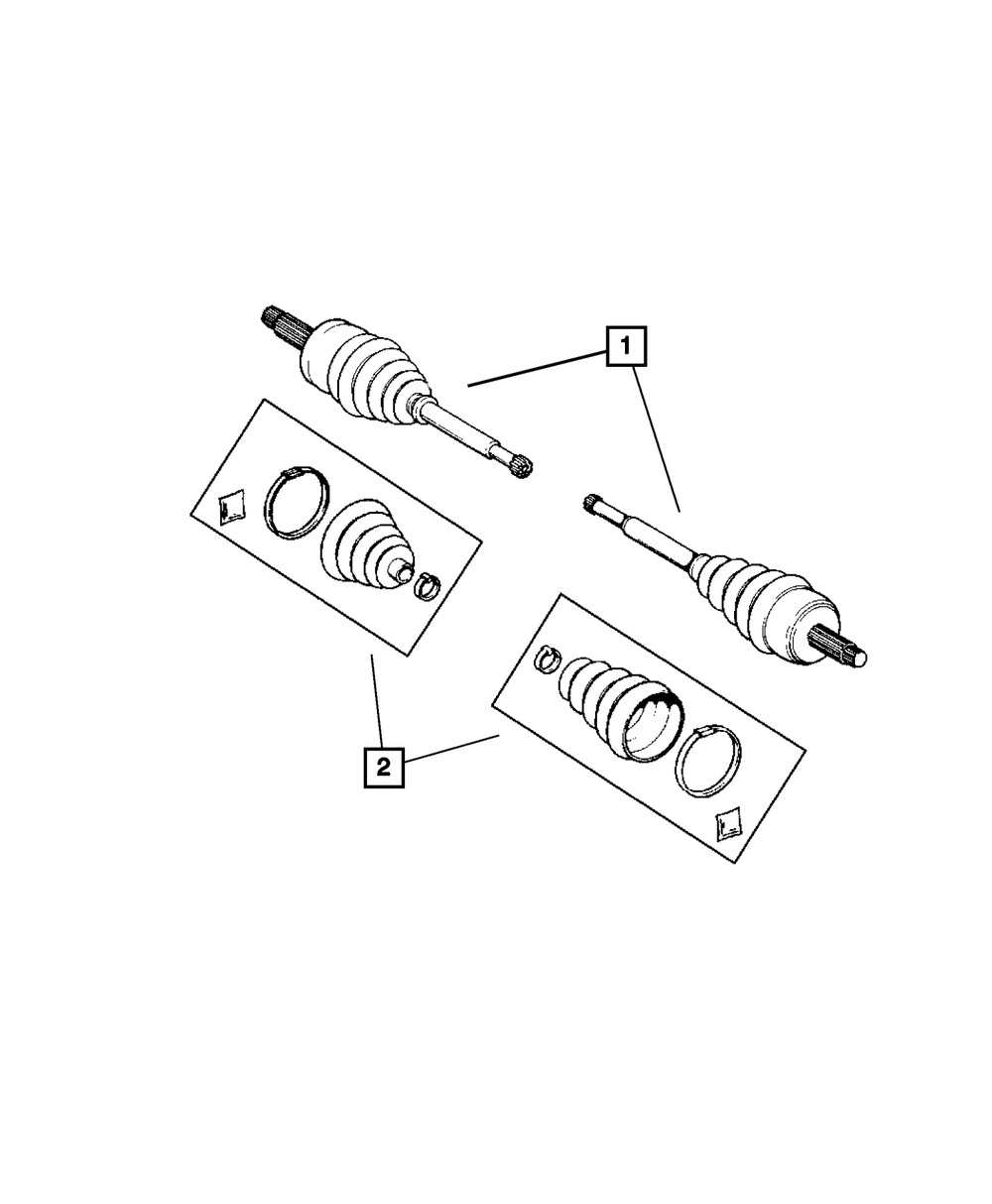 2001-2004 Jeep Grand Cherokee Half Shaft Boot Kit 4796233AB | Mopar eStore
