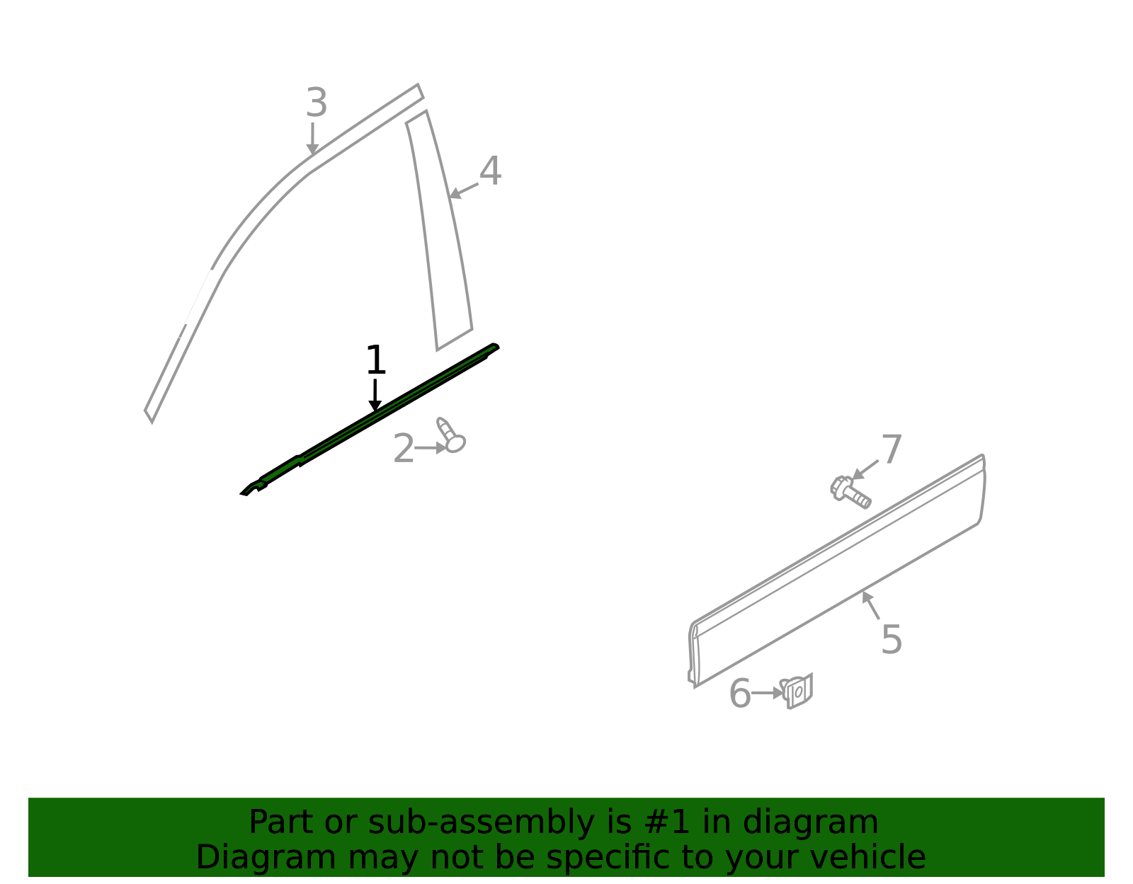 82210-3F000 - Belt Weather-Strip 2004-2009 Kia Amanti | Kia.Parts Store