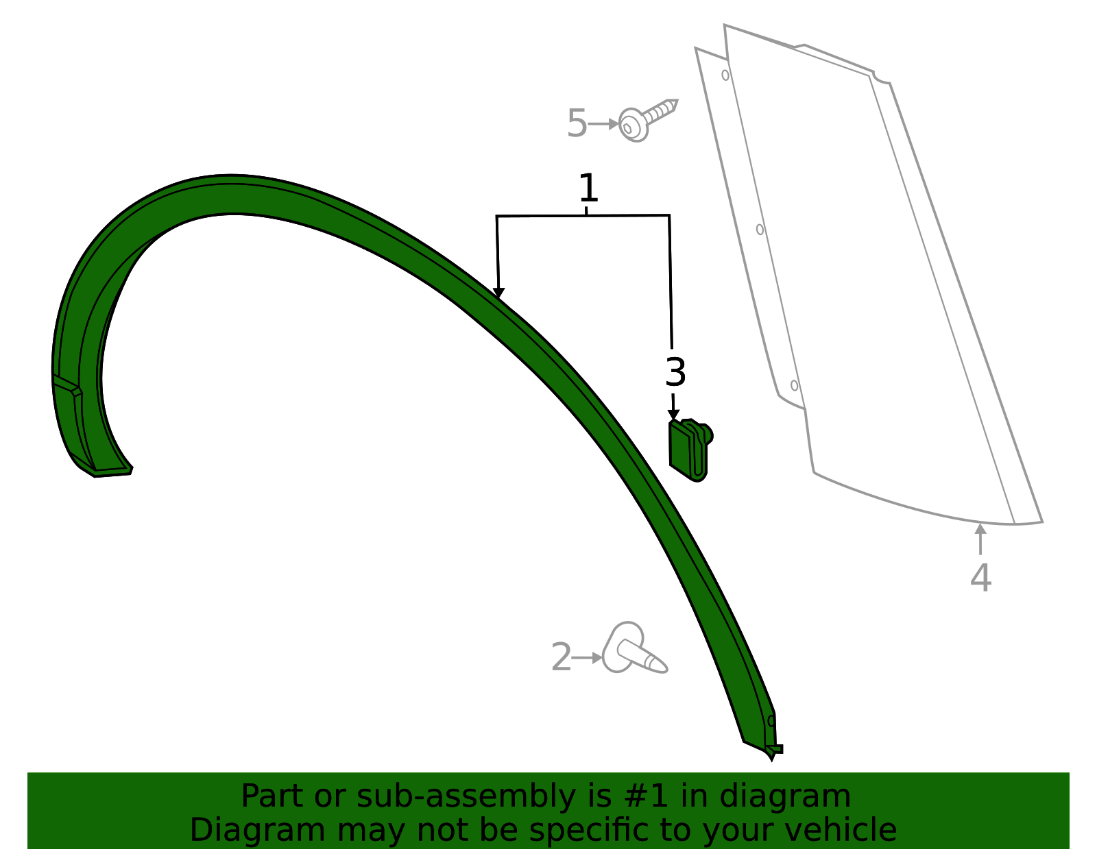 2020-2025 Lincoln Aviator | Wheel Opening Molding | LC5Z-7829039-BCPTM ...