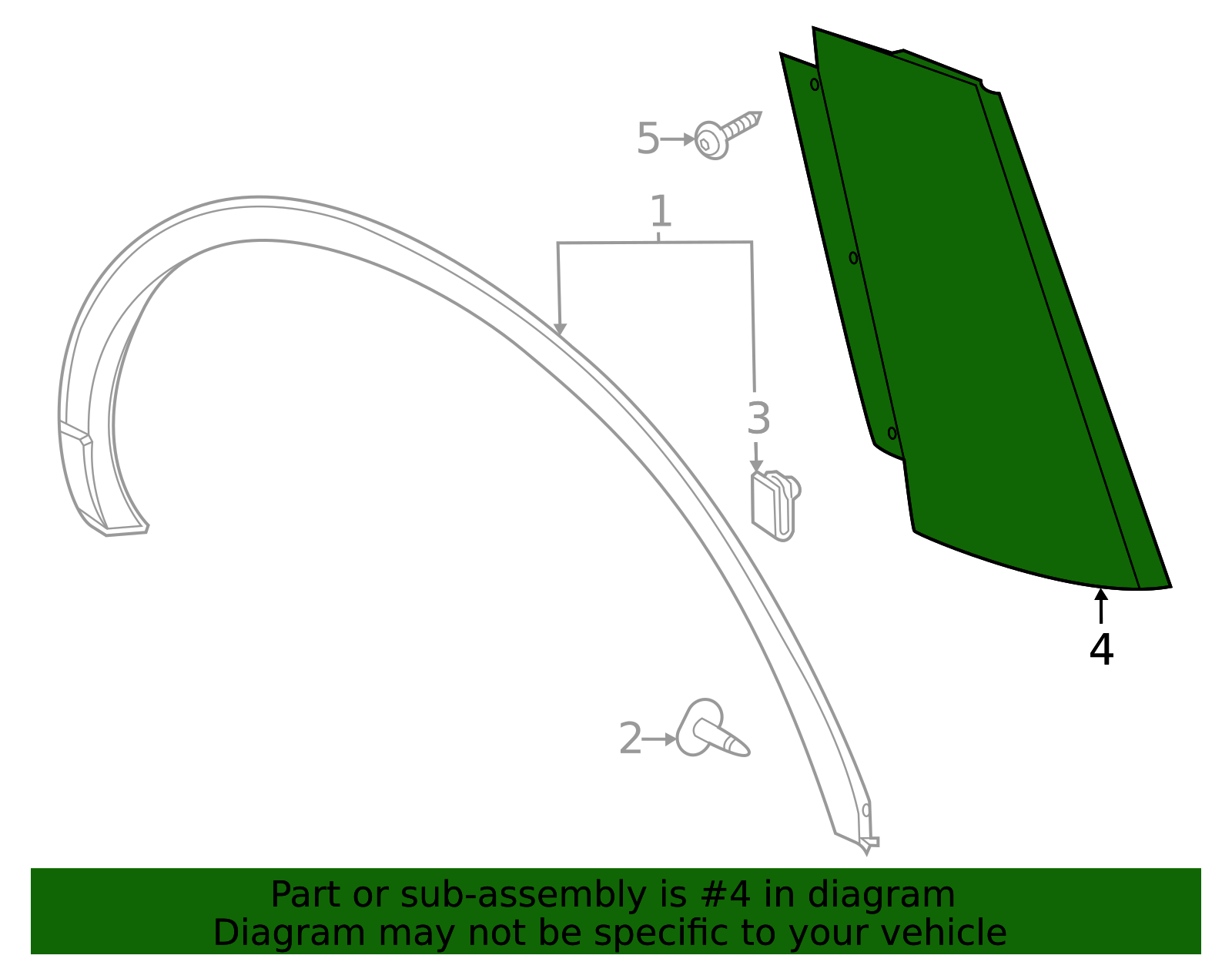 Upper Molding LC5Z-78291A08-AA | Awesome Parts Ford
