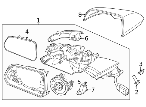 Outside Mirrors for 2024 Ford Mustang | OEM Parts Online