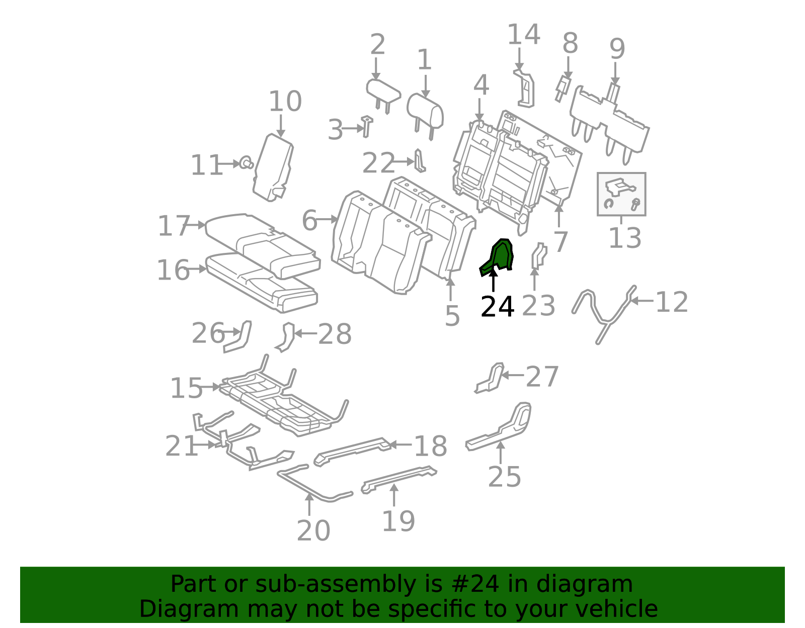 2007-2013 Toyota Tundra Recline Cover 71876-0C110-C0 | MotorMotor