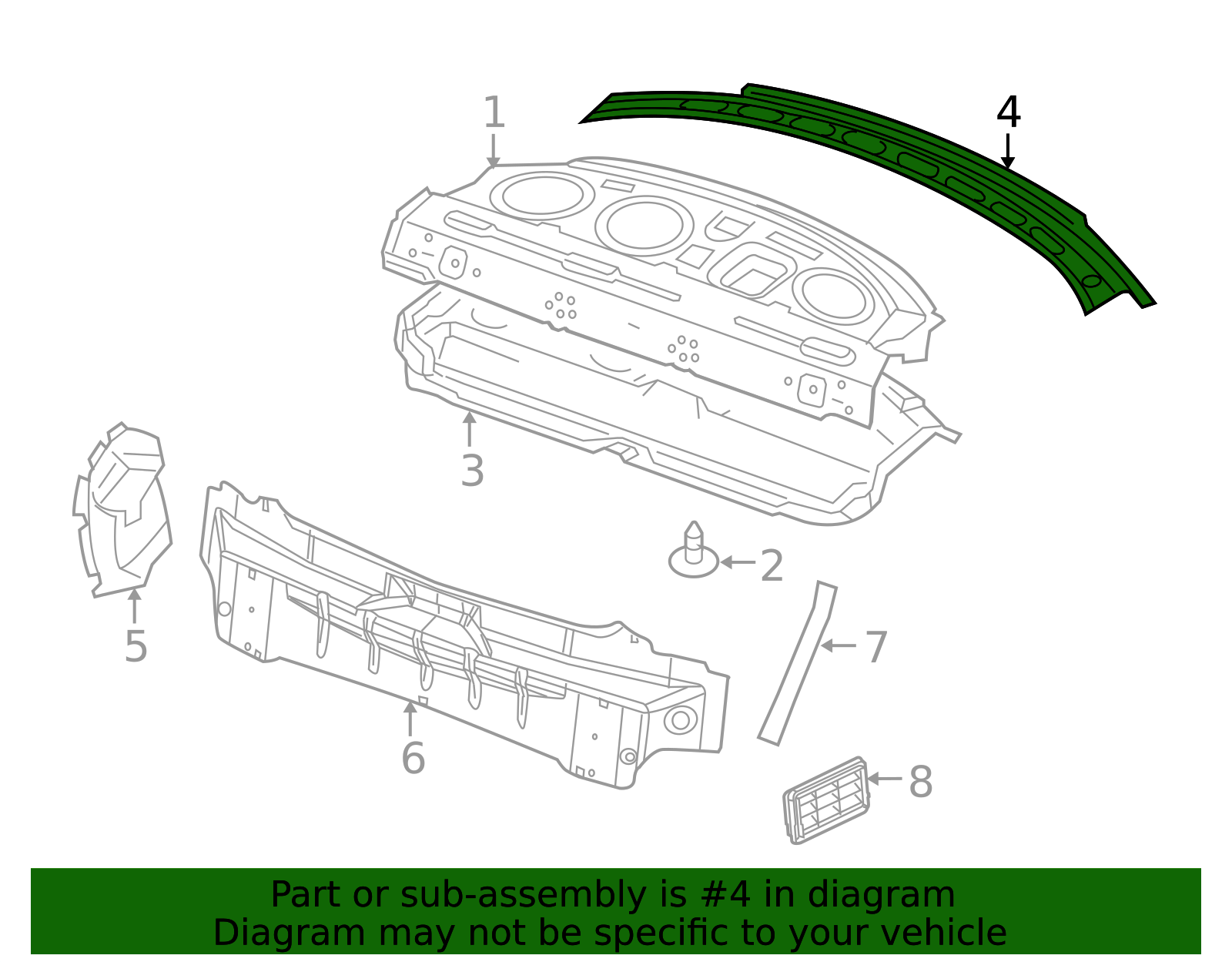 2008-2023 Dodge Challenger Upper Reinforced 68175013AC | Mopar Parts Canada