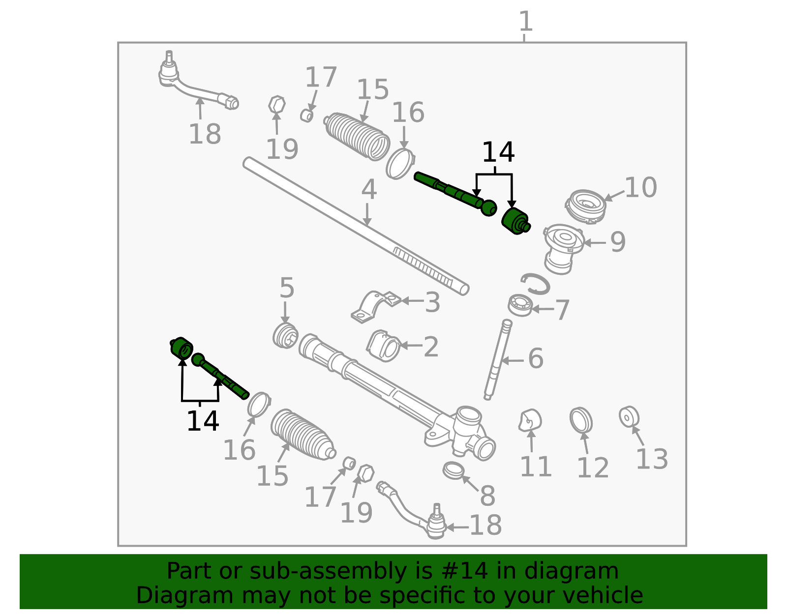 56540-1G000 - Inner Tie Rod 2006-2011 Kia | Kia.Parts Store