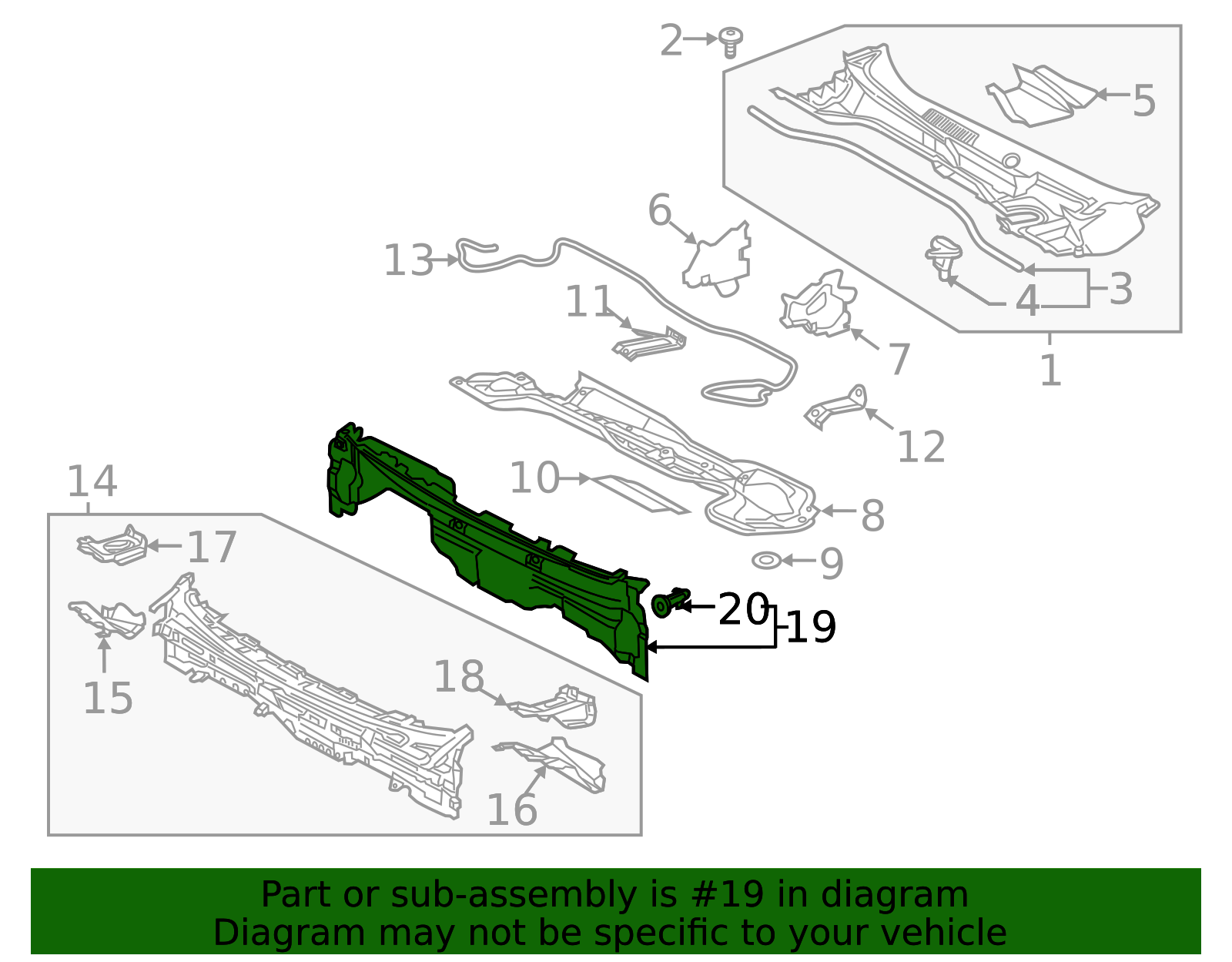 55211-F4010 - Cowl Insulator 2018-2019 Toyota C-HR | Bam Wholesale Parts