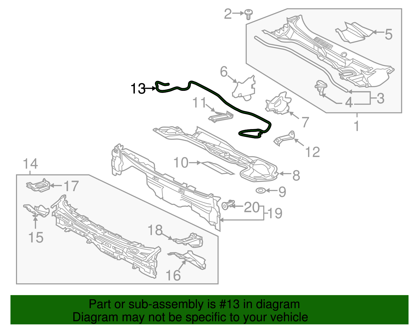 55797-10020 - High-Quality Cowl Plenum Panel Seal for 2018-2022 Toyota ...