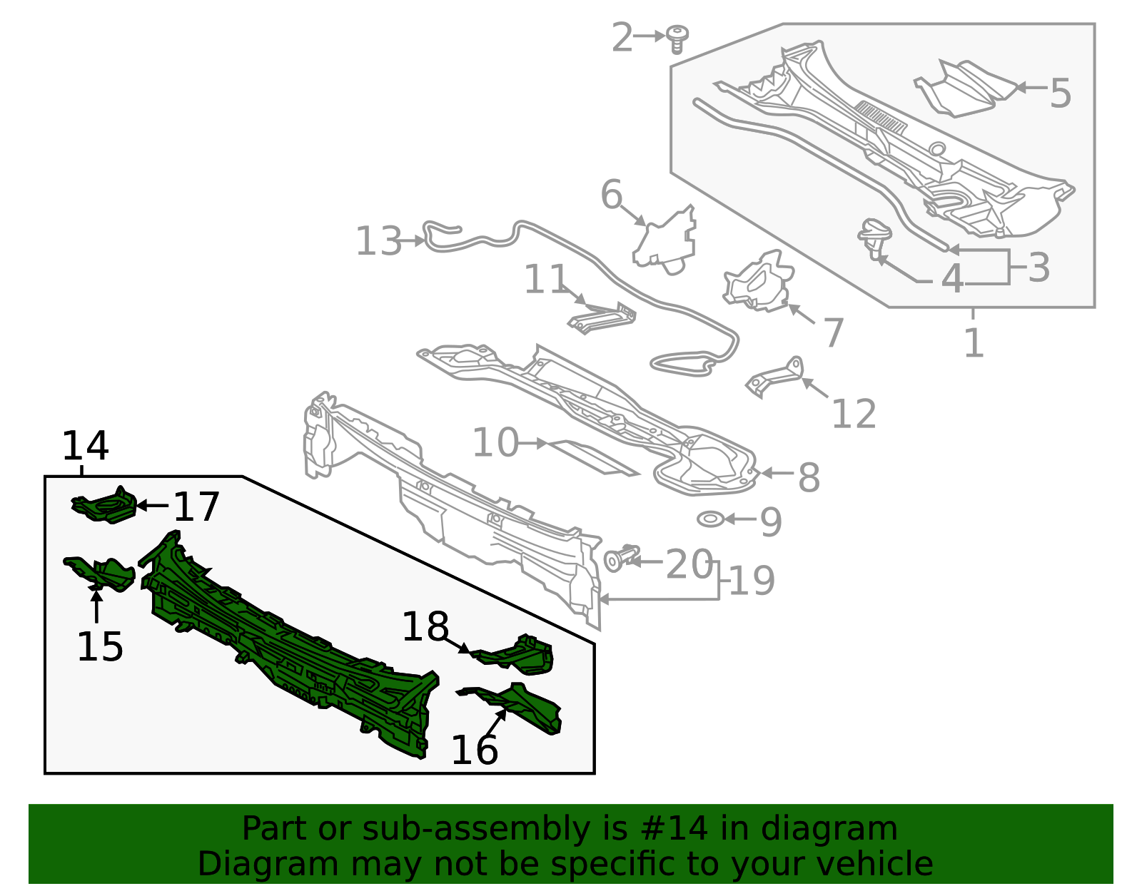 2018 Toyota C-HR Cowl Panel 55700-10360 | Toyota Parts Center