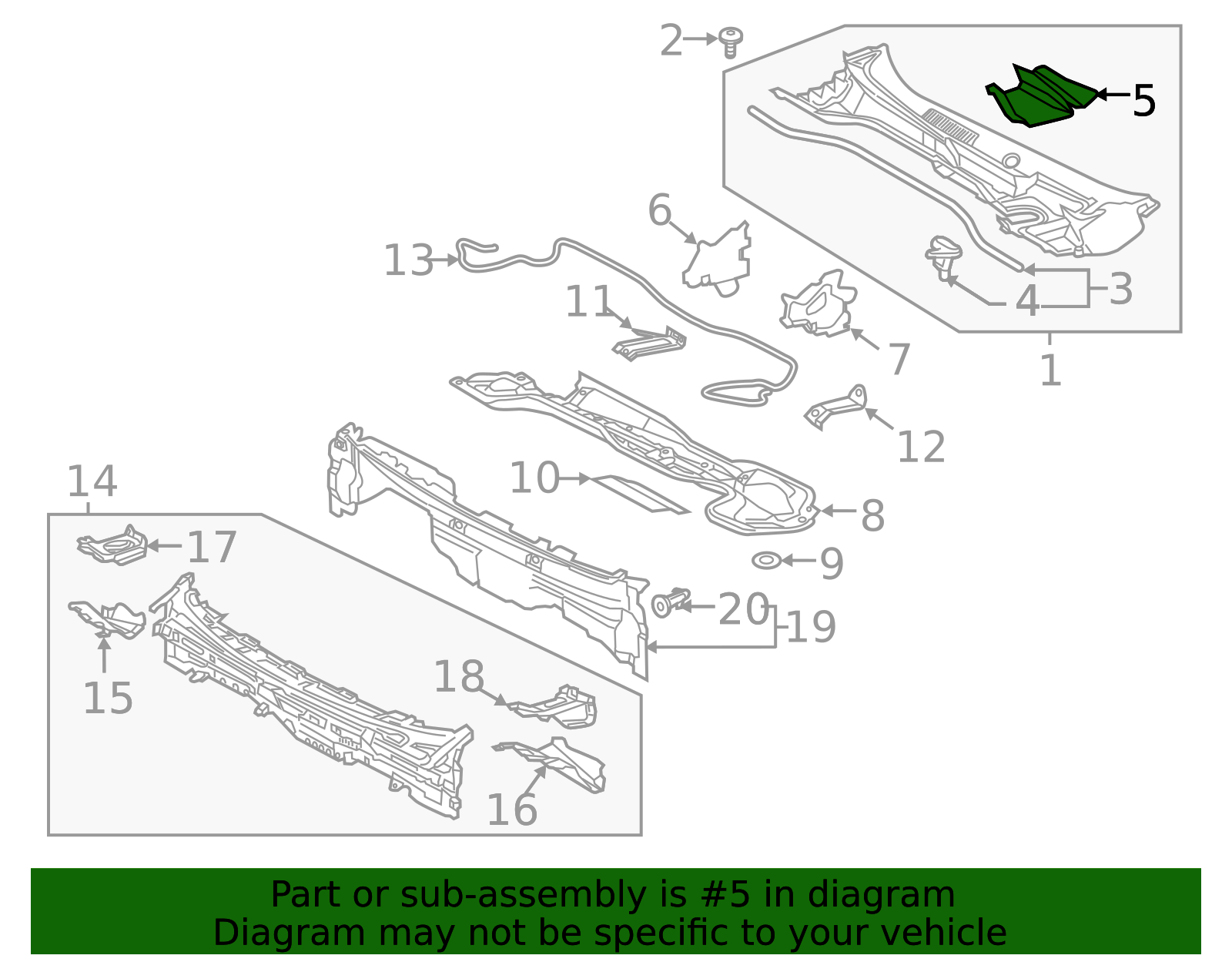 55783-F4010 - Vent Louver 2018-2022 Toyota C-HR | Bam Wholesale Parts