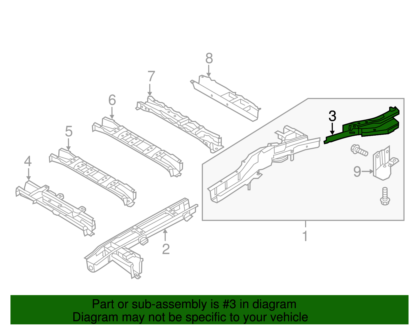 75520-1JA0A - Rail Extension - 2011-2017 Nissan Quest | Nissan OEM ...