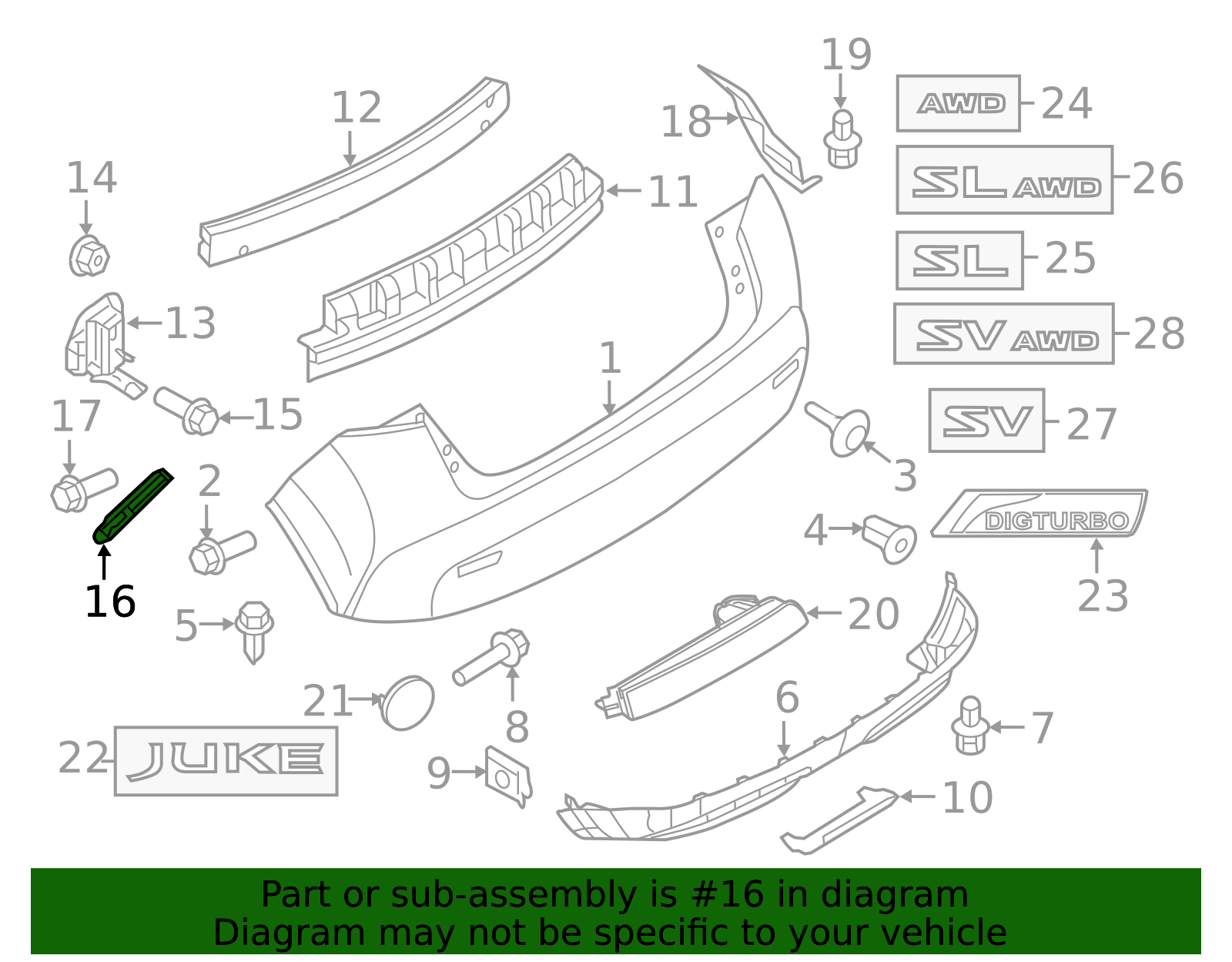 85229-1KA0A - Side Retainer Official Nissan Parts Store