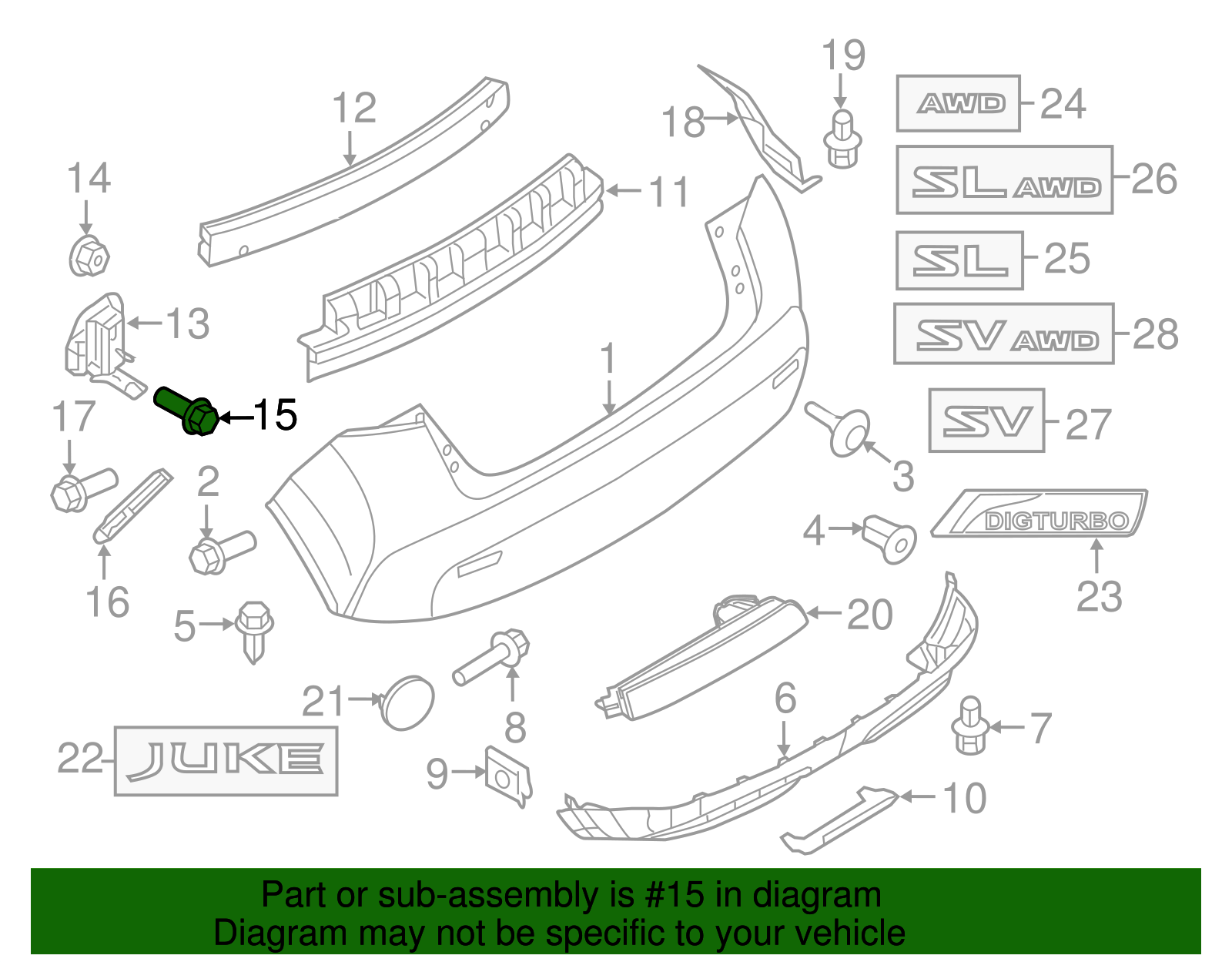 11298-9LH0A - Bolt 2011-2021 Nissan | Sullivan Brothers Nissan