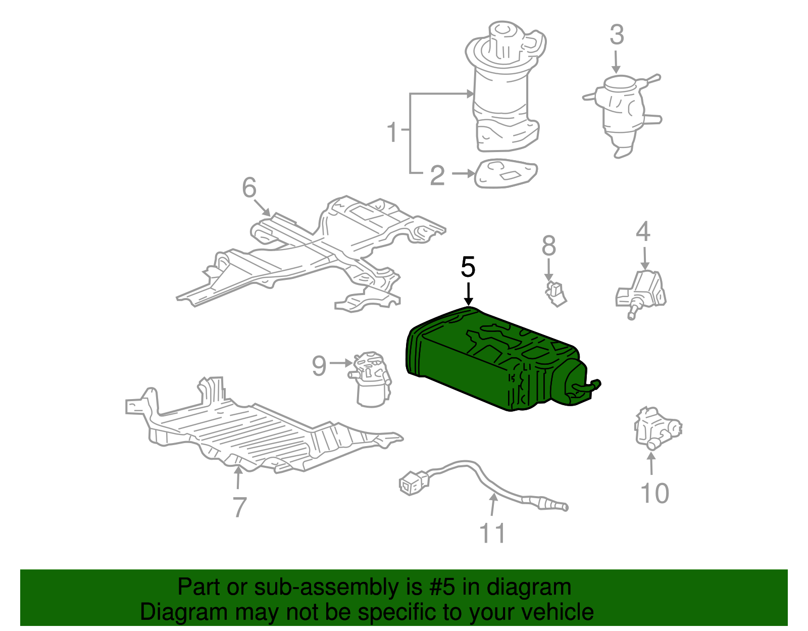17011-S3V-A00 - 2003-2004 Honda Pilot - Canister Assembly | Honda Parts ...