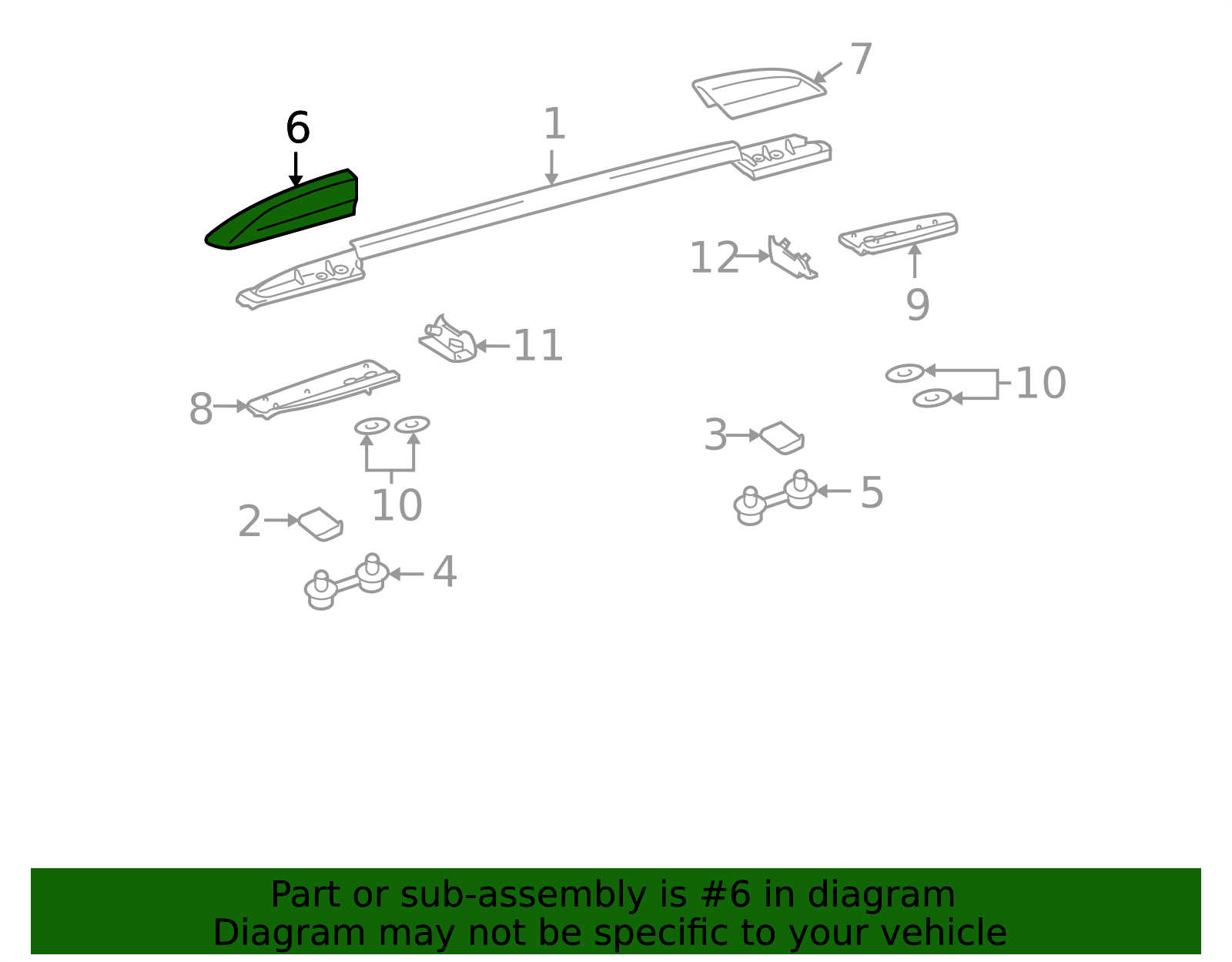 63491-0E080 - High-Quality Roof Rack Cover for AutoNation Parts