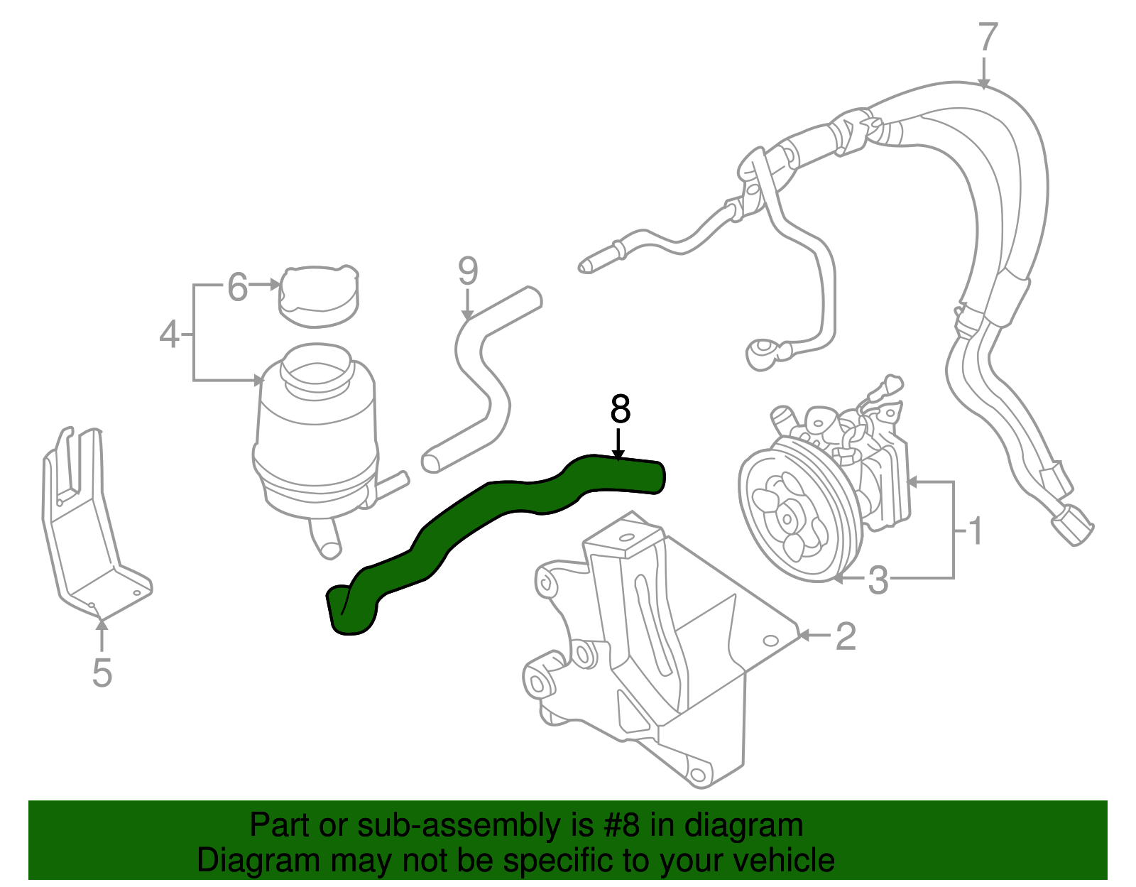 2002-2003 Subaru Impreza Suction Hose 34611FE000 | Subaru Parts Guys