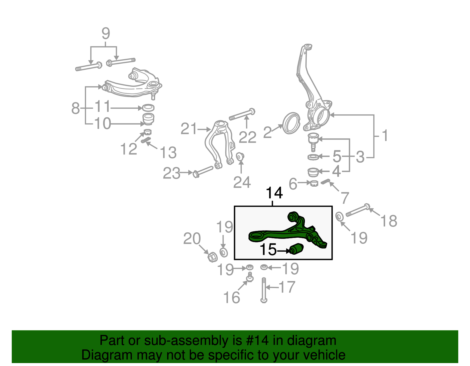 Genuine OEM Acura - Lower Control Arm Part# 51360-TK4-A01 | Acura Parts ...
