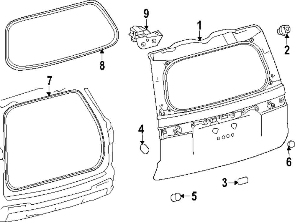 2024-2025 Toyota Land Cruiser Lift Gate 67005-60N00 | Toyota Parts Center