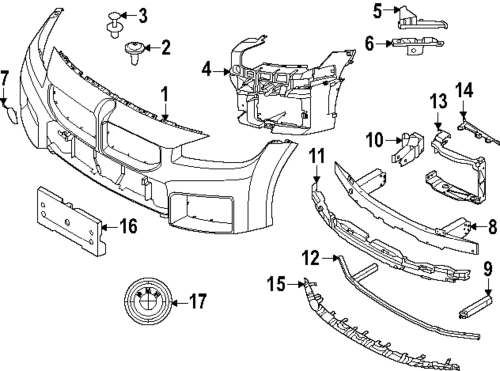 2023-2025 BMW M2 License Bracket 51138081234 | OEM Parts Online