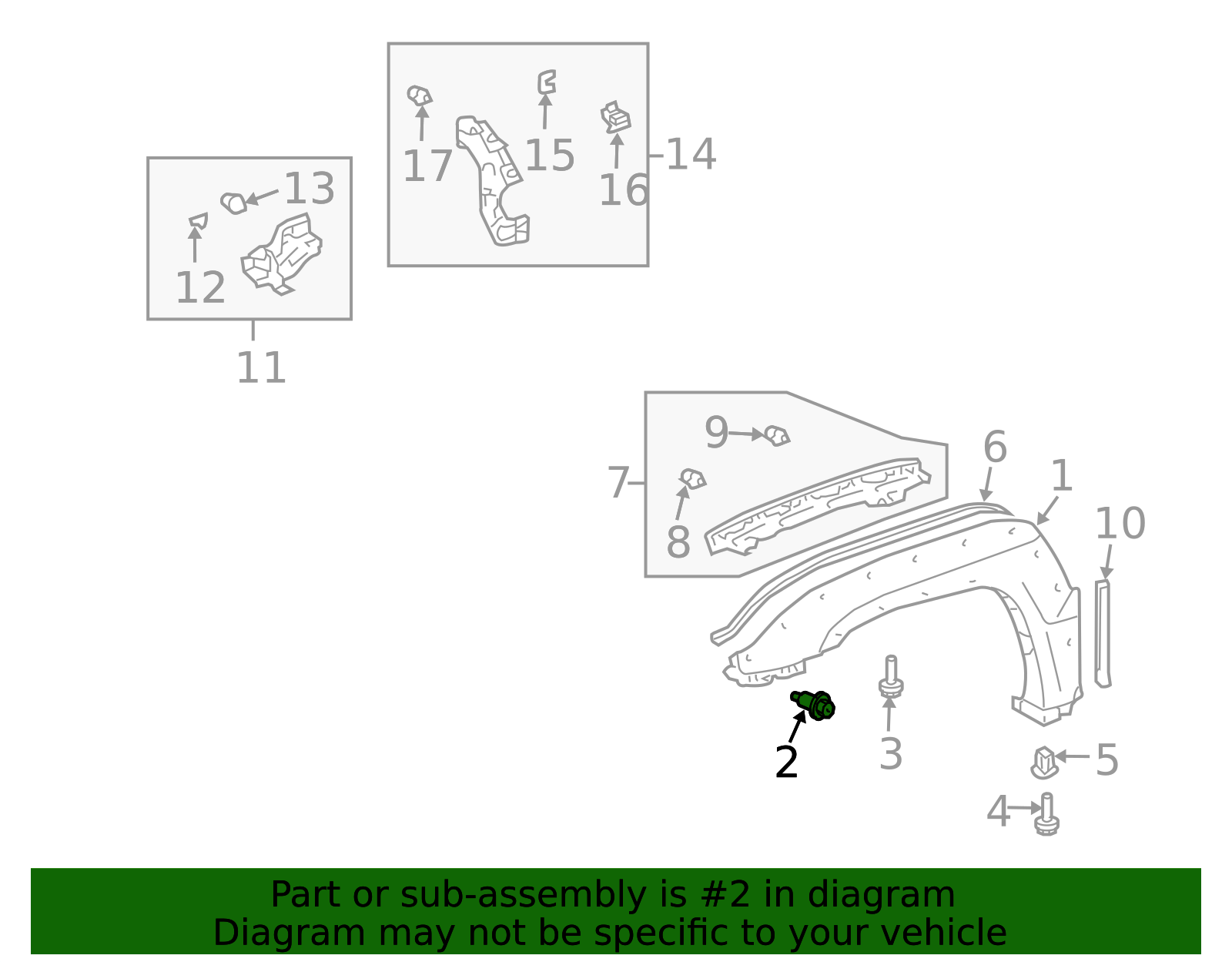 90467-A0008 - 1997-2009 Lexus - Bumper Cover Clip | My L Parts