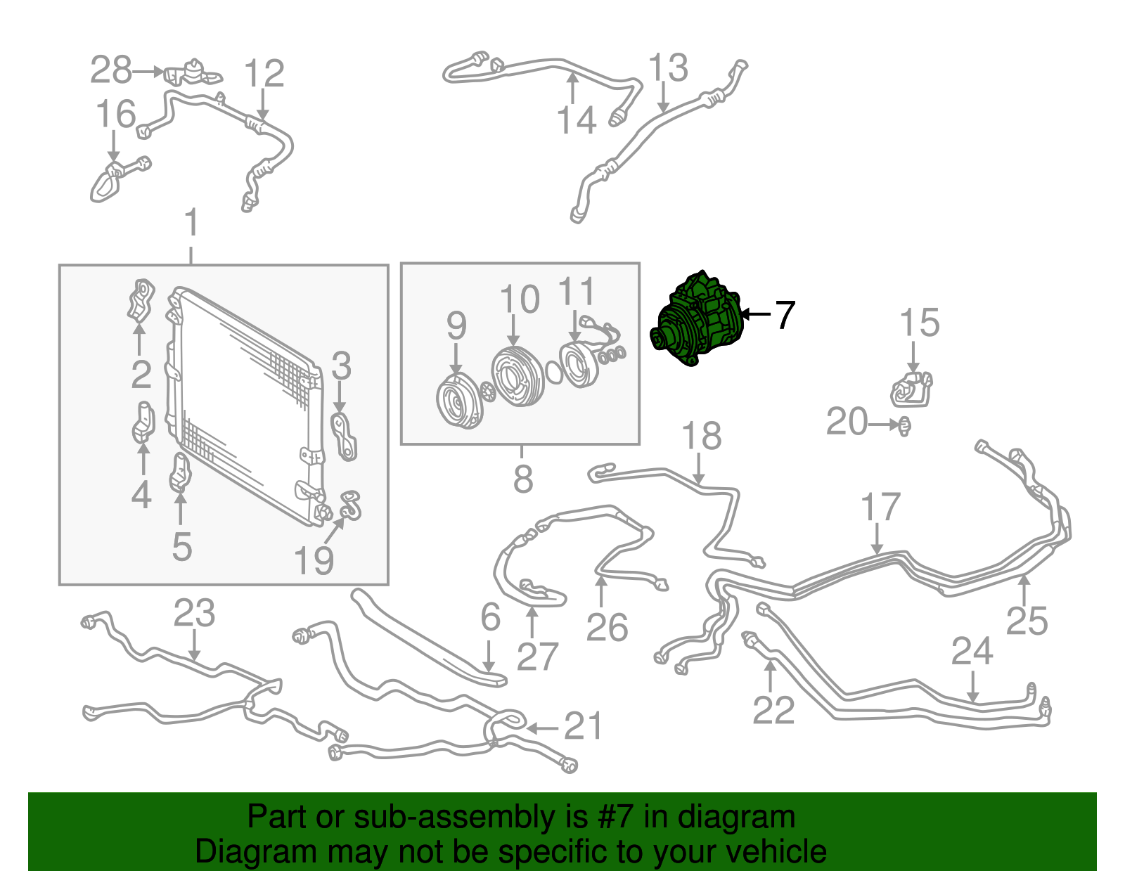 1998-2007 Toyota Land Cruiser Compressor 88320-60681-84 | Toyota Parts ...