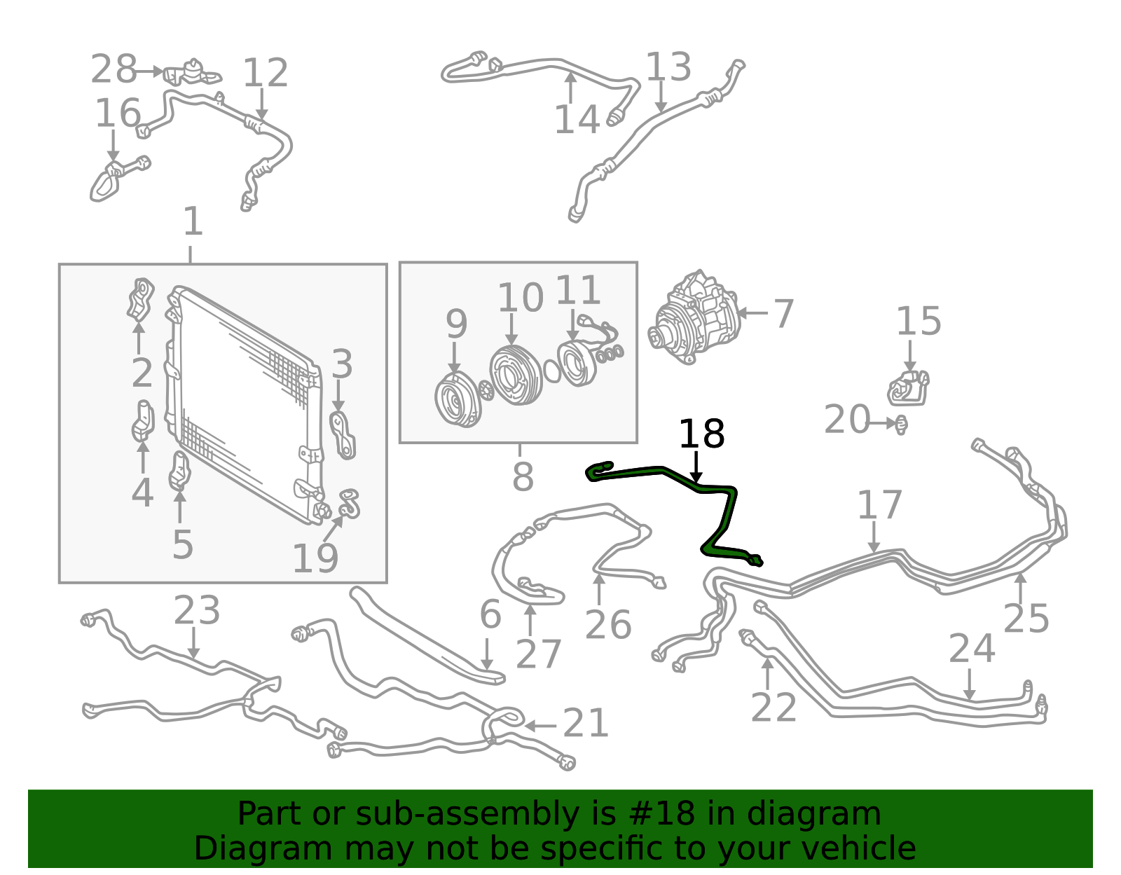 OEM 1998-2007 Toyota Land Cruiser AC Line Part # 88726-60740 | Modern ...