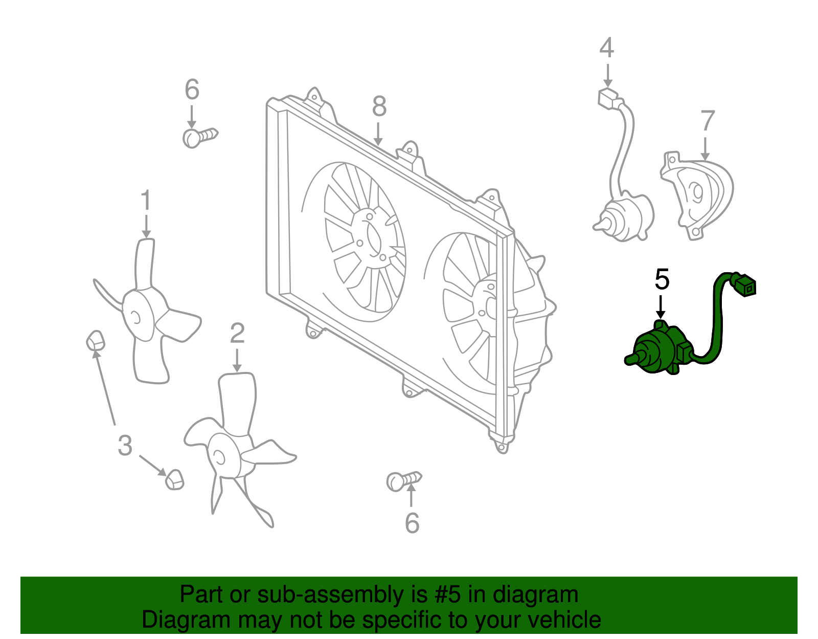 16363-23010 - Fan Motor 2002-2017 Toyota | Longo Toyota Parts