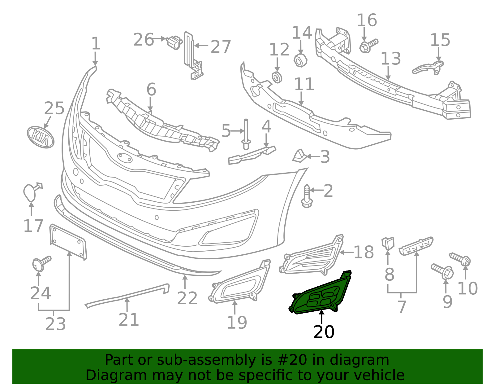 2014-2015 Kia Optima Side Molding 86552-4C500 | TascaParts.com