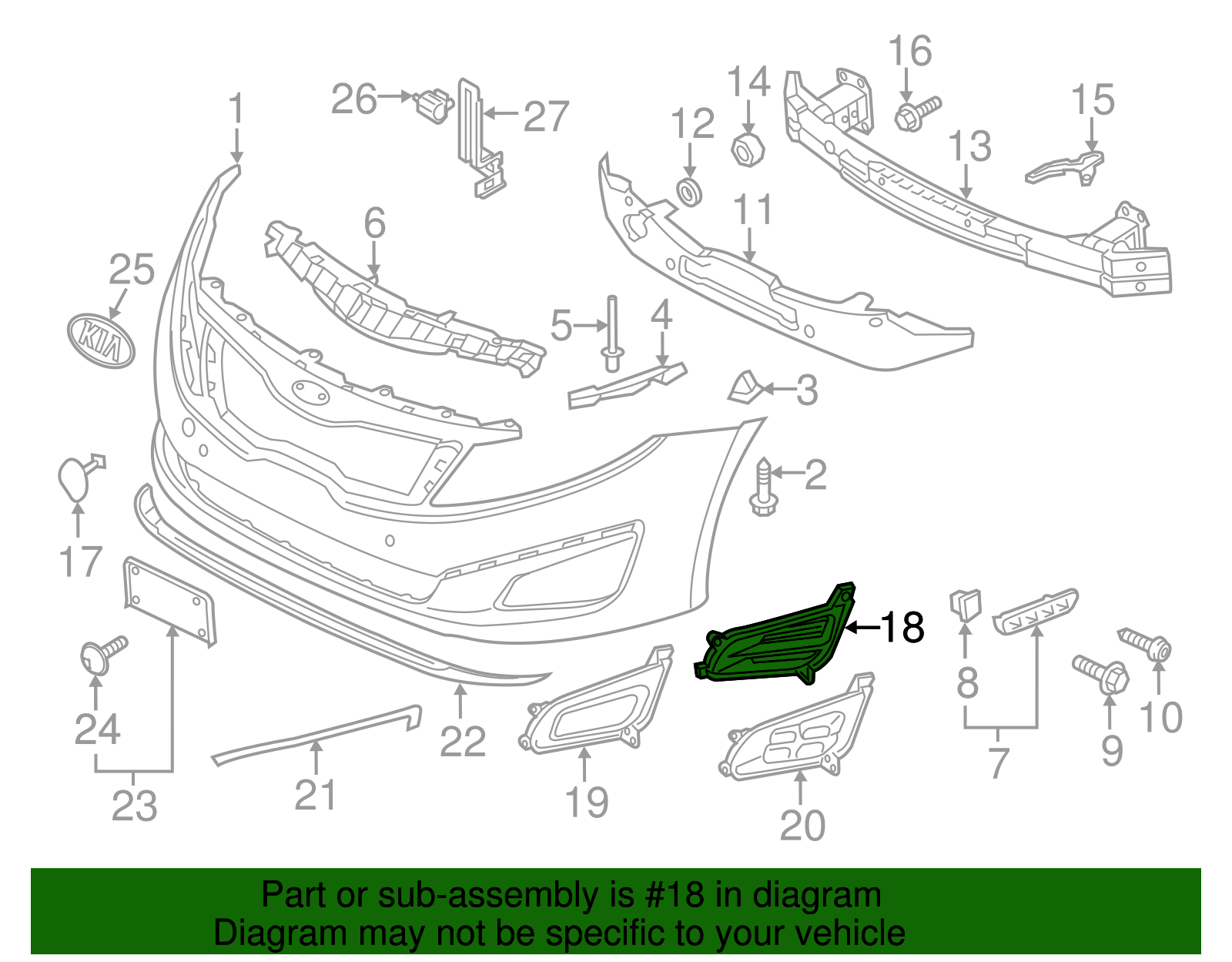 86564-4C500 - Trim Molding 2014-2015 Kia Optima | Kia.Parts Store
