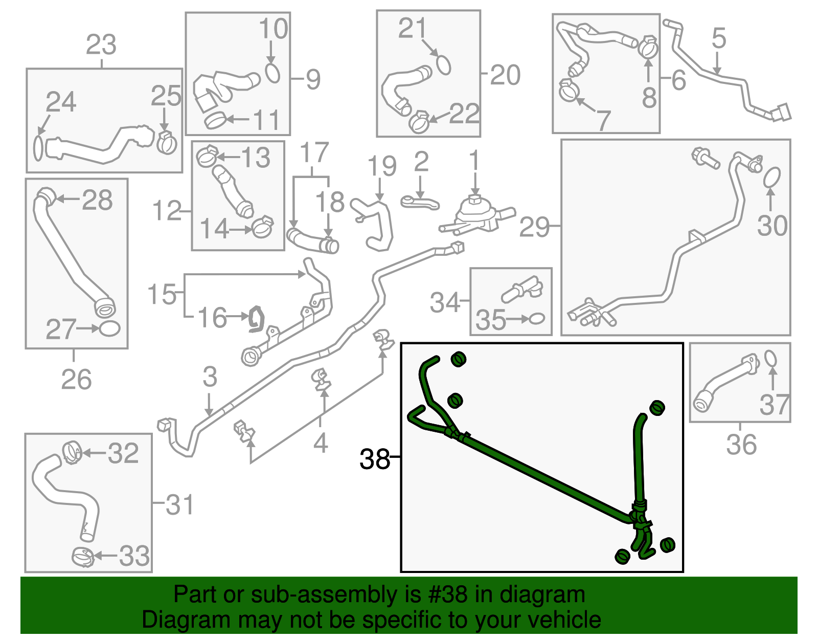 2010-2018 Porsche Engine Coolant Overflow Hose 948-106-051-77 | Porsche ...