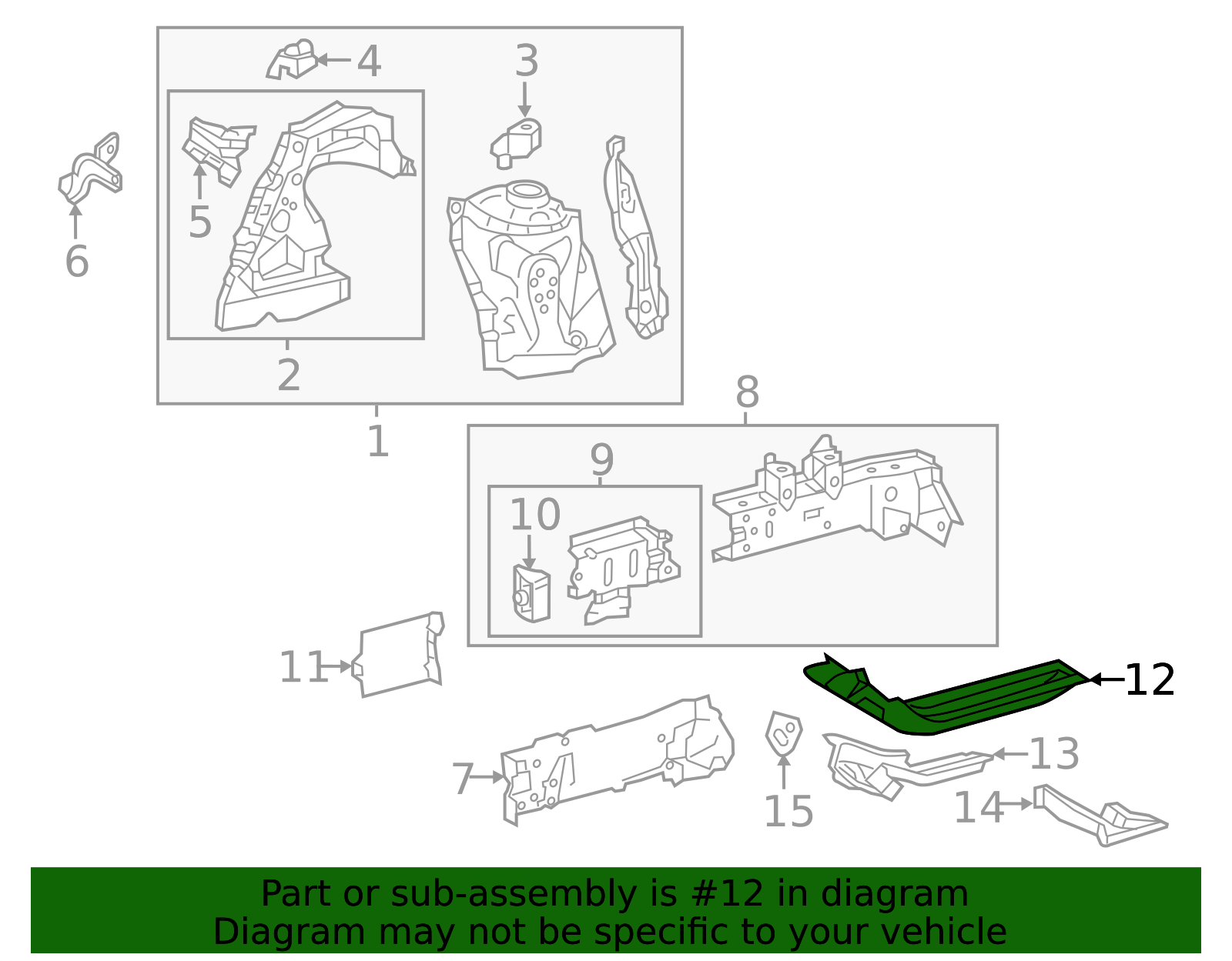 57192-52020 - Floor Side Rail 2007-2019 Toyota | Bam Wholesale Parts