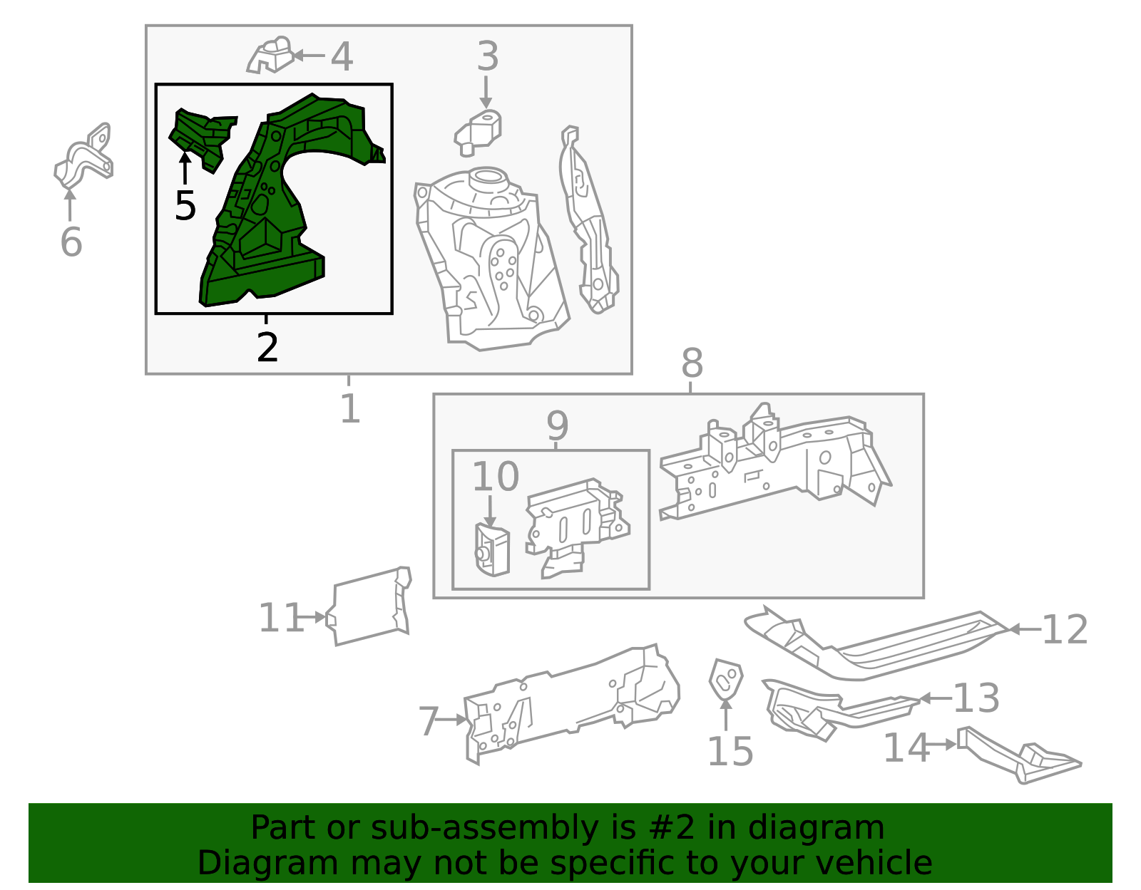 2012-2019 Toyota Apron Panel 53708-52060 | Toyota Parts Center