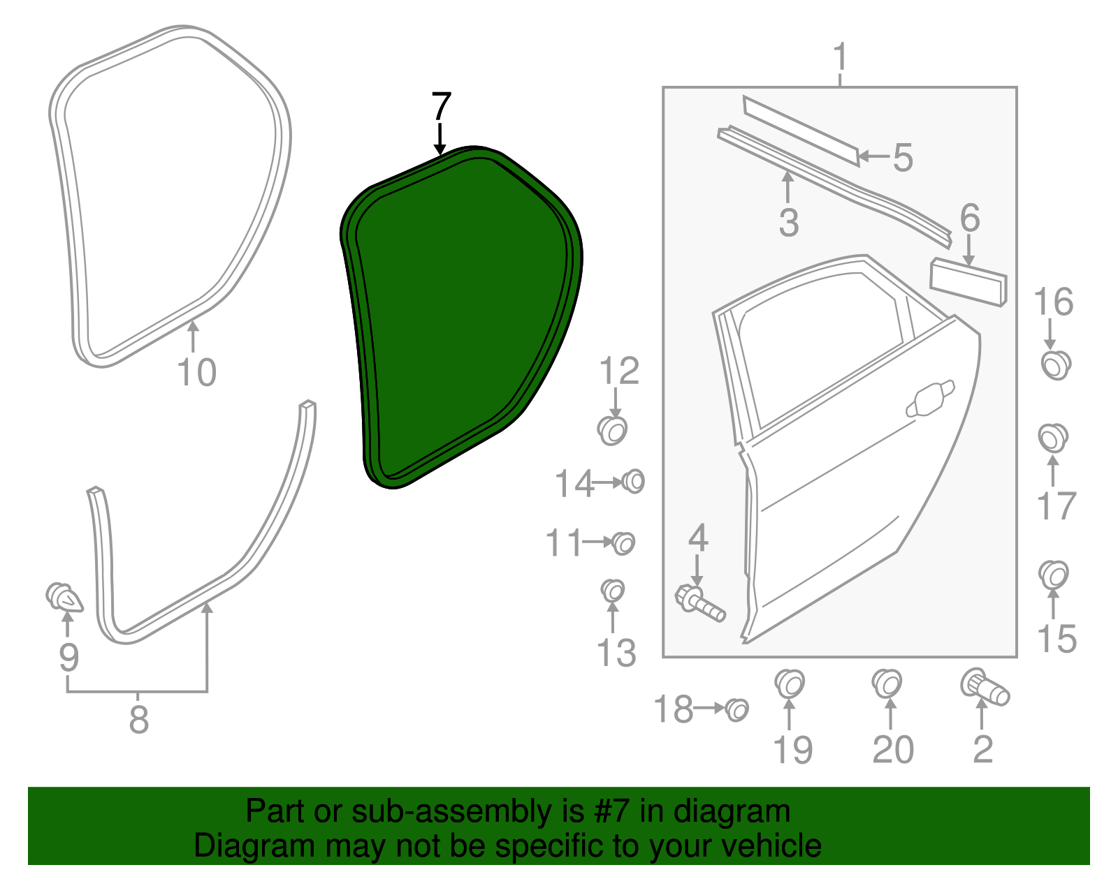 4H0-839-911-A - Surround Weather-Strip 2011-2018 Audi | Audi OEM Parts Guy