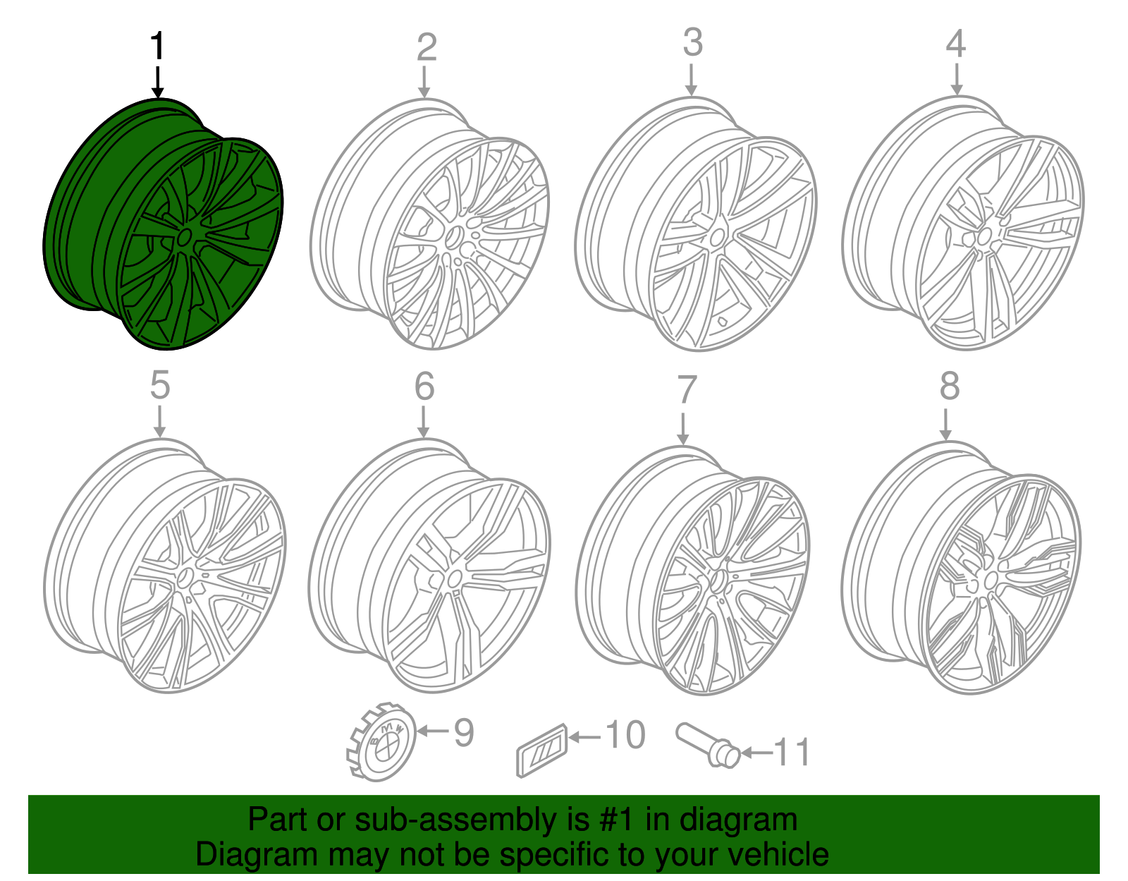 Genuine BMW 36-11-6-867-338 | Wheel, Alloy | FREE Shipping on Most ...
