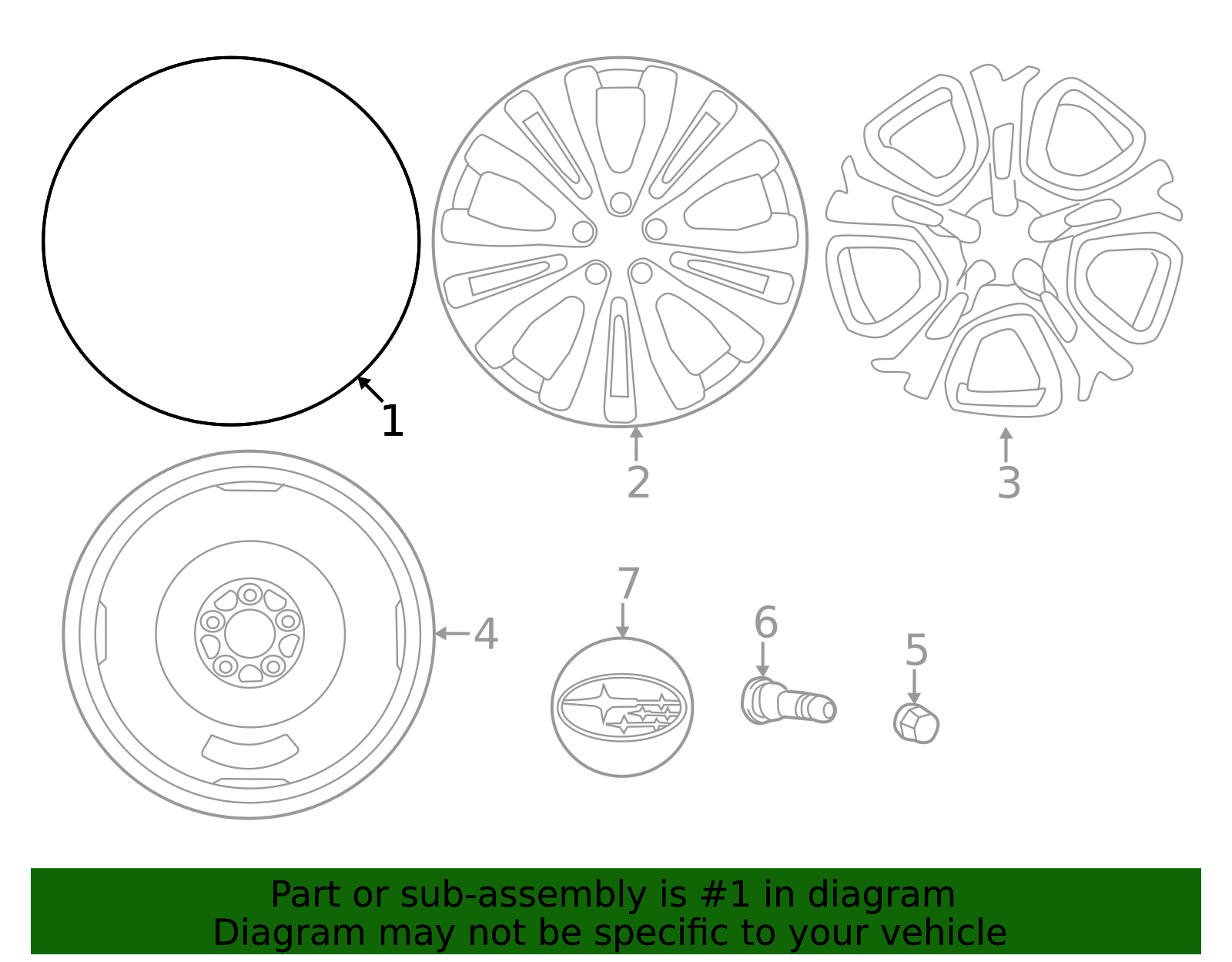 28111XC01A - 2019-2024 Subaru Ascent - Wheel, Alloy | Subaru Parts HQ