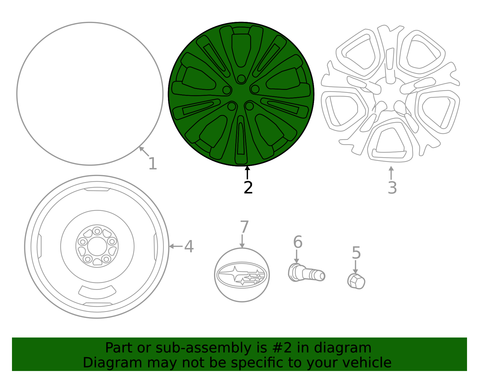 2019-2022 Subaru Ascent Wheel, Alloy 28111XC02A | Subaru Online Parts