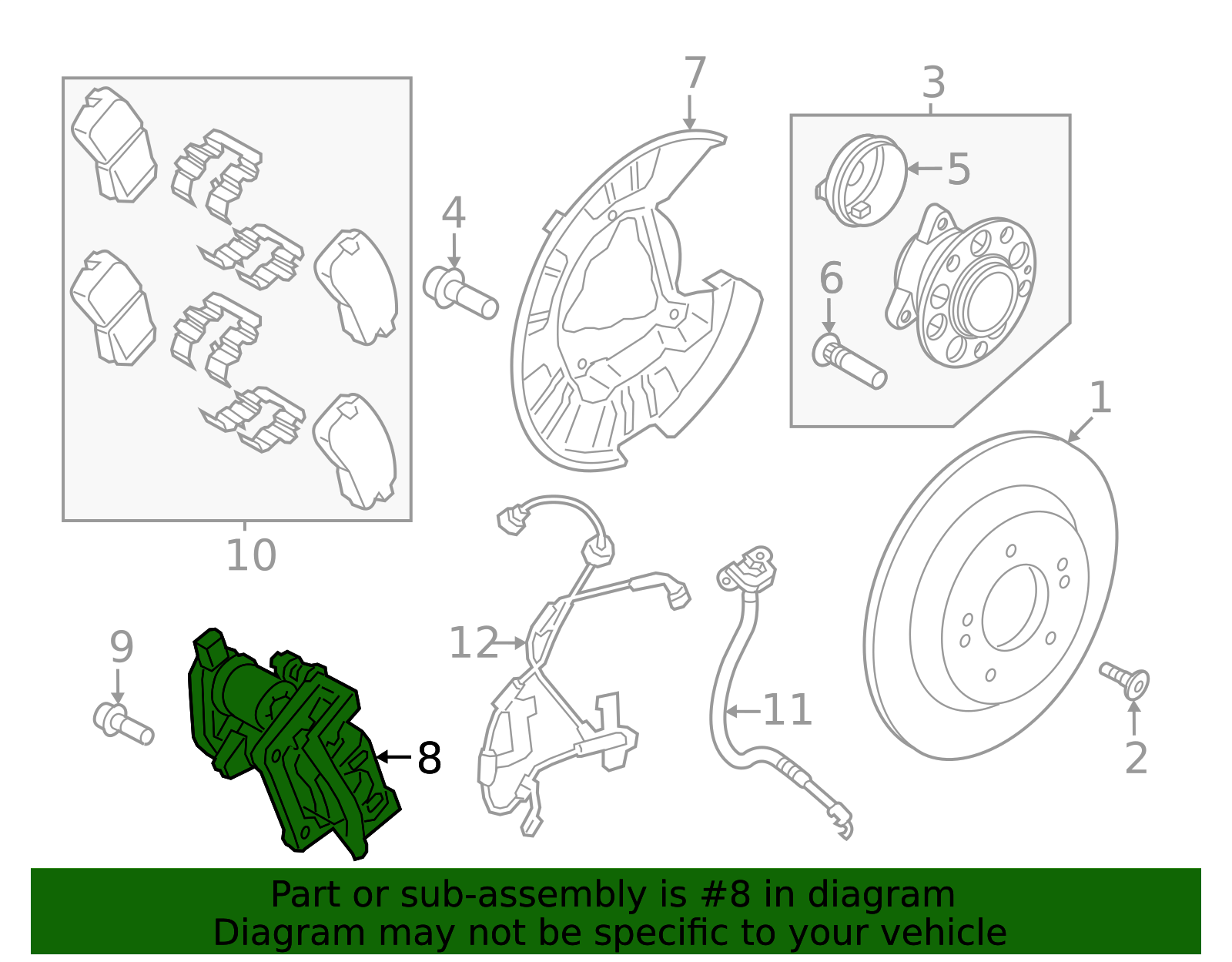 2024-2025 Hyundai Kona Electric Caliper Assembly 58310-BFA10 | MotorMotor
