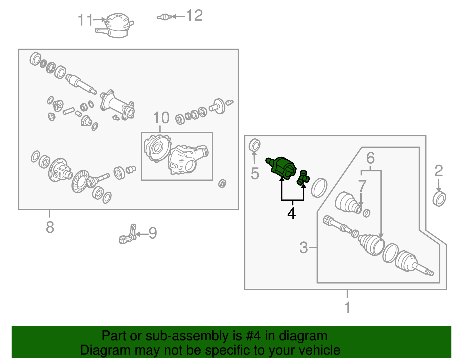1996-2002 Toyota 4Runner Inner Joint Assembly 43403-35030 | Camelback ...