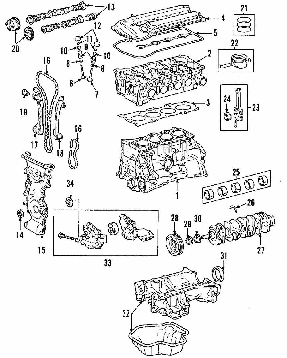 2001-2003 Toyota RAV4 2001-2003 Toyota RAV4 - Cylinder Block 11410 ...