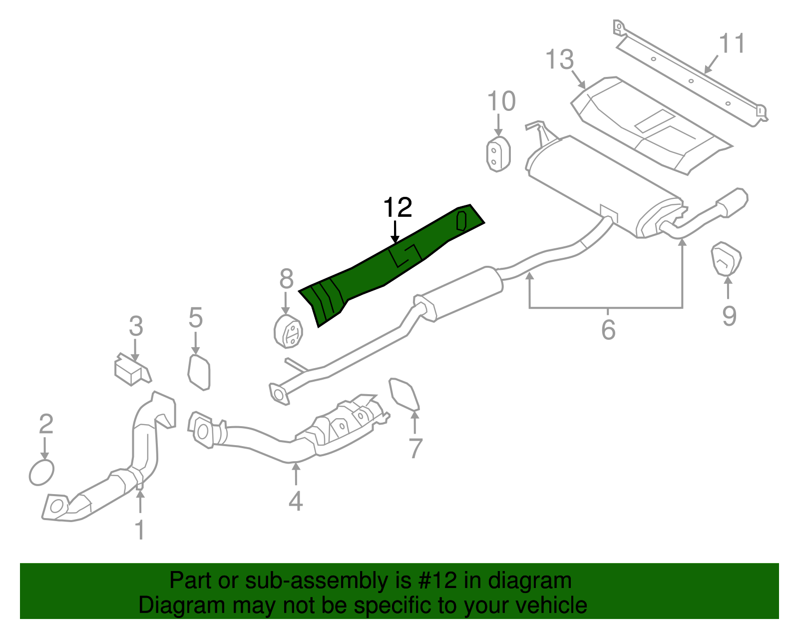 2015-2020 Nissan Rogue Heat Shield 74758-5HA0A | Parts for Nissans
