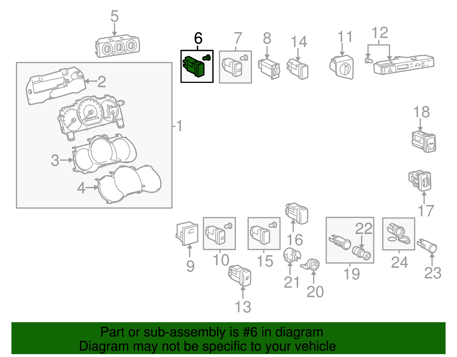 84160-04020 - Fog Lamp Switch 2011-2015 Toyota Tacoma | Brantford Toyota Parts