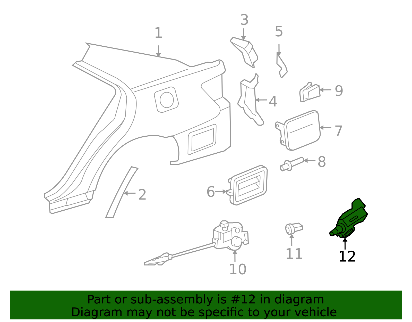 Fuel Door Latch 77037-33020 | OEM Parts Online